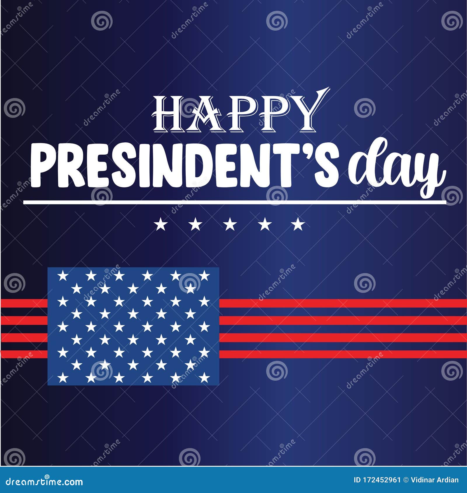 Happy Presidents . Vector Illustration Hand Drawn Text Lettering for ...