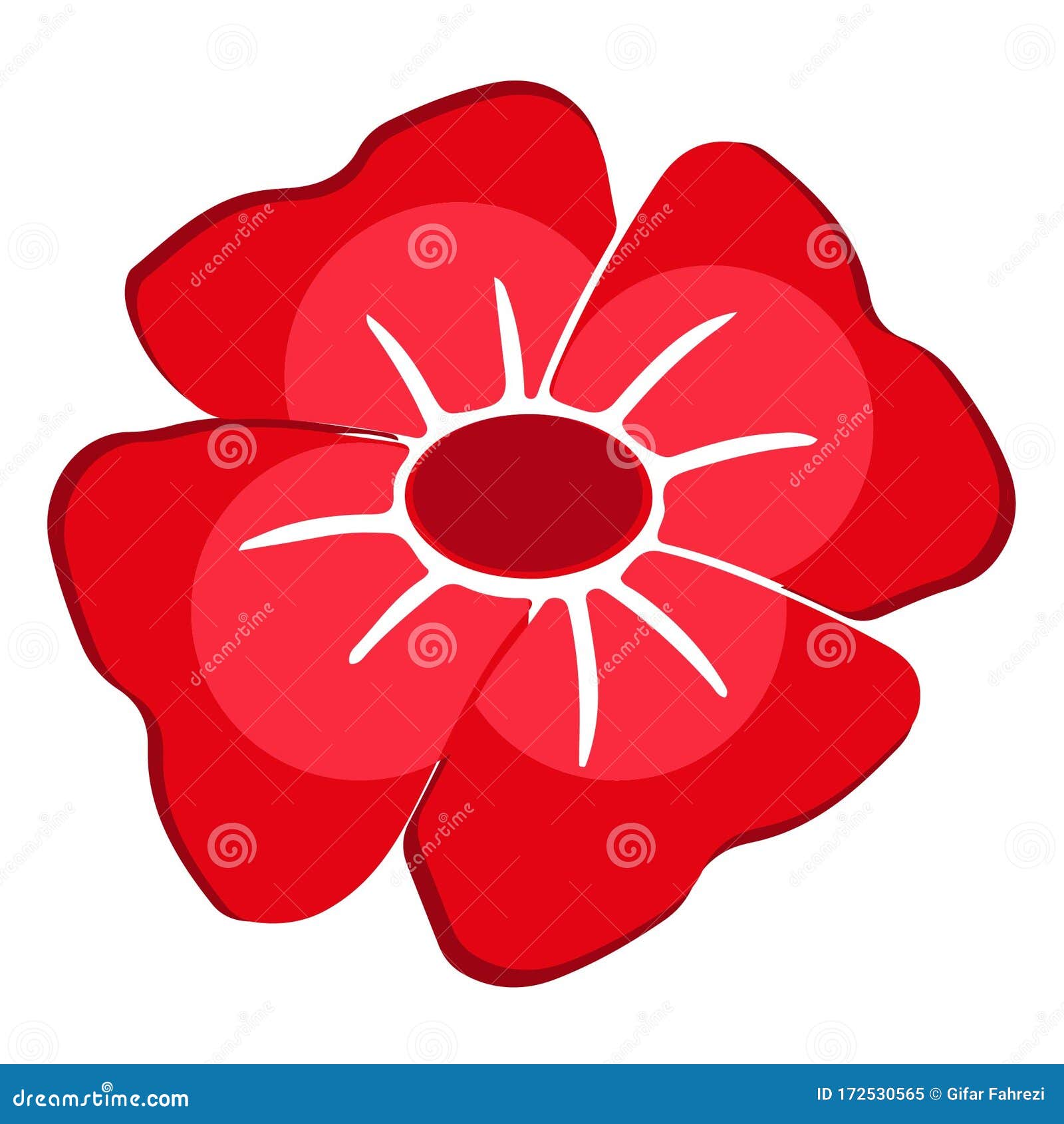Flower Design Logo Vector with Red Color Stock Vector - Illustration of ...