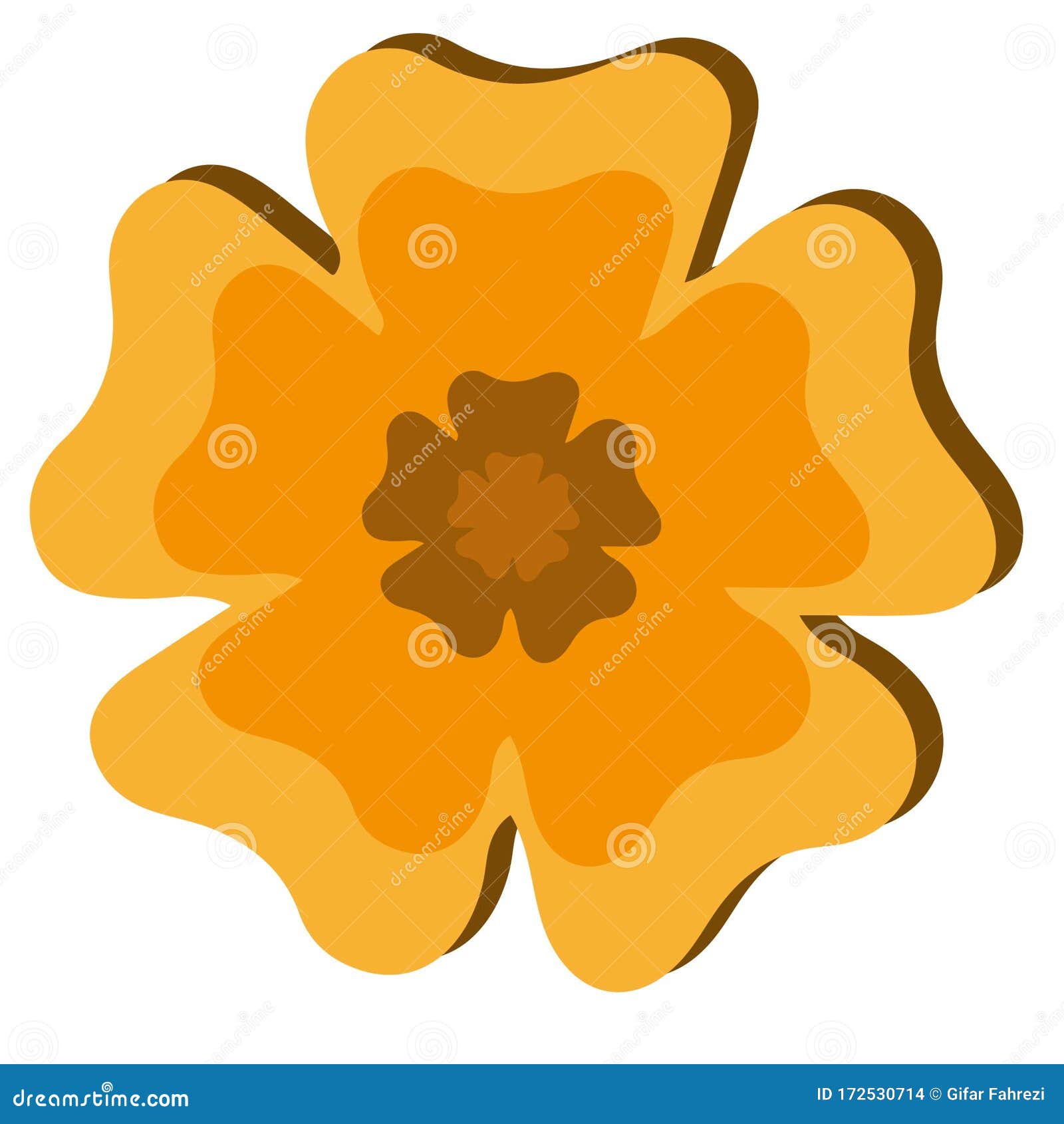 Flower Design Logo Vector with Yellow Color Stock Vector - Illustration ...