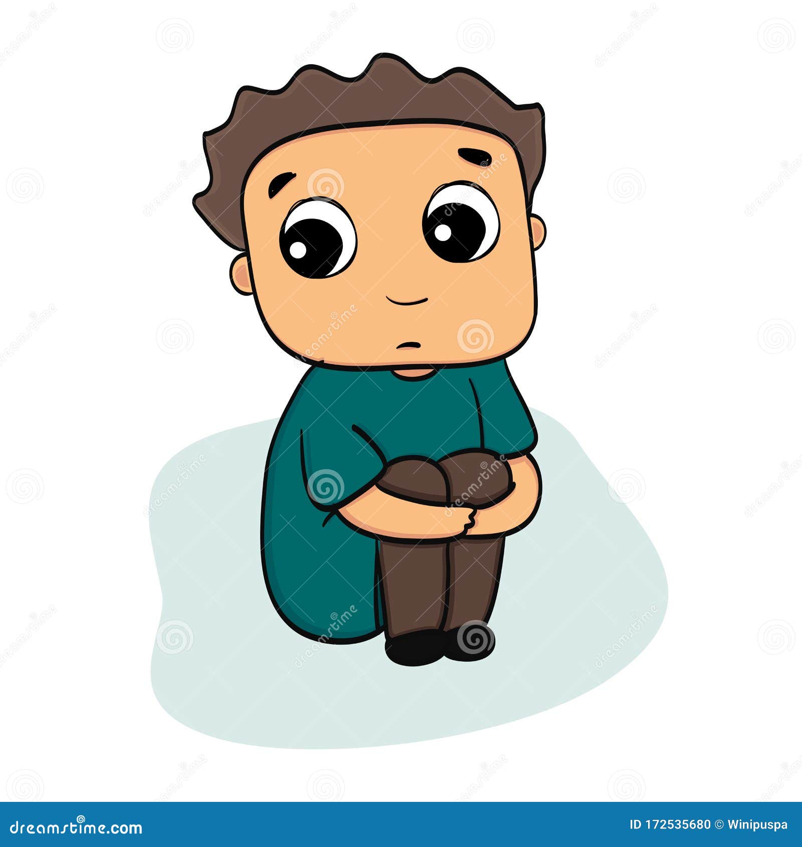 Illustration Of A Helpless Undecided Man Cartoon Vector | CartoonDealer ...
