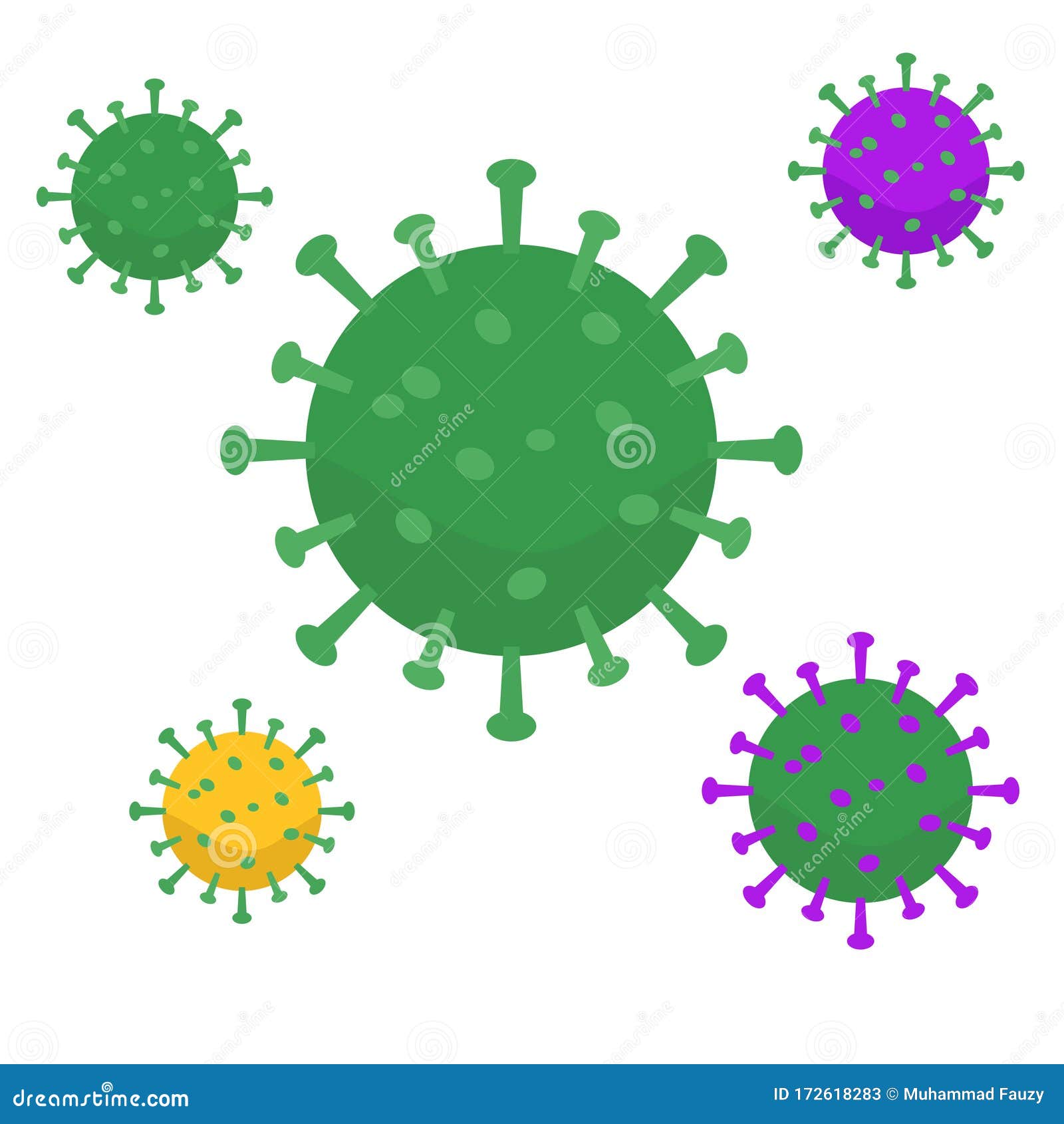 Corona Virus Vector Illustration in Flat Design Stock Vector ...