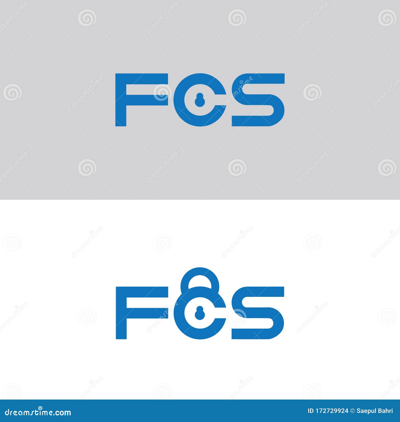 FCS Letter Logo Design with Security Stock Vector - Illustration of ...