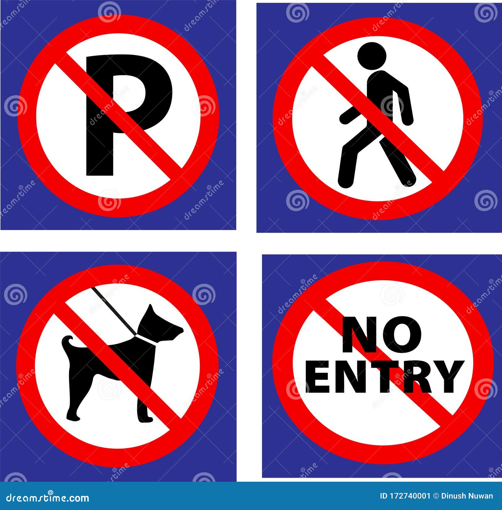 People Ban No Entry Sign Symbol Vector Illustration | CartoonDealer.com ...