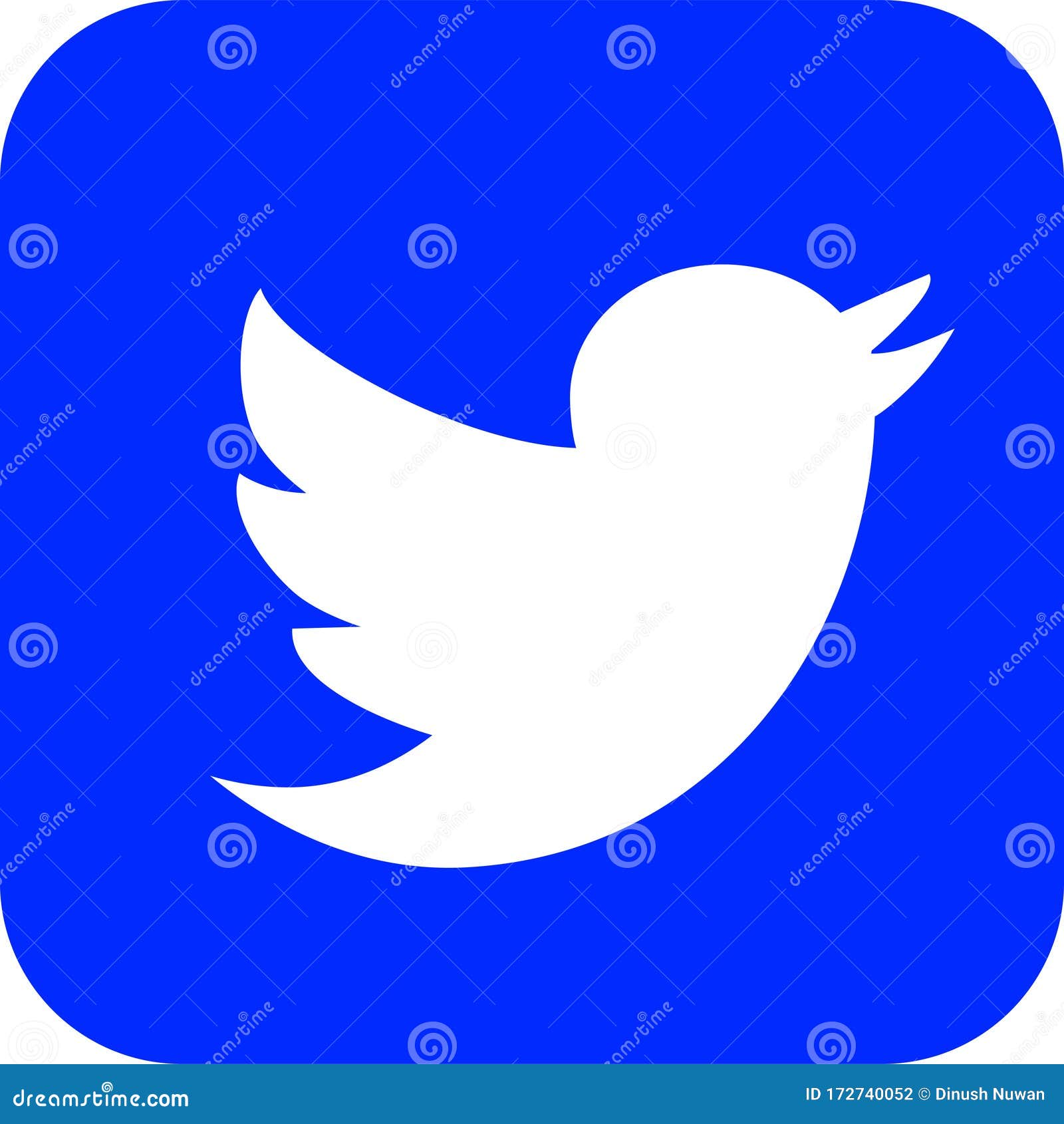 Twitter logo icon editorial photography. Illustration of button - 172740052