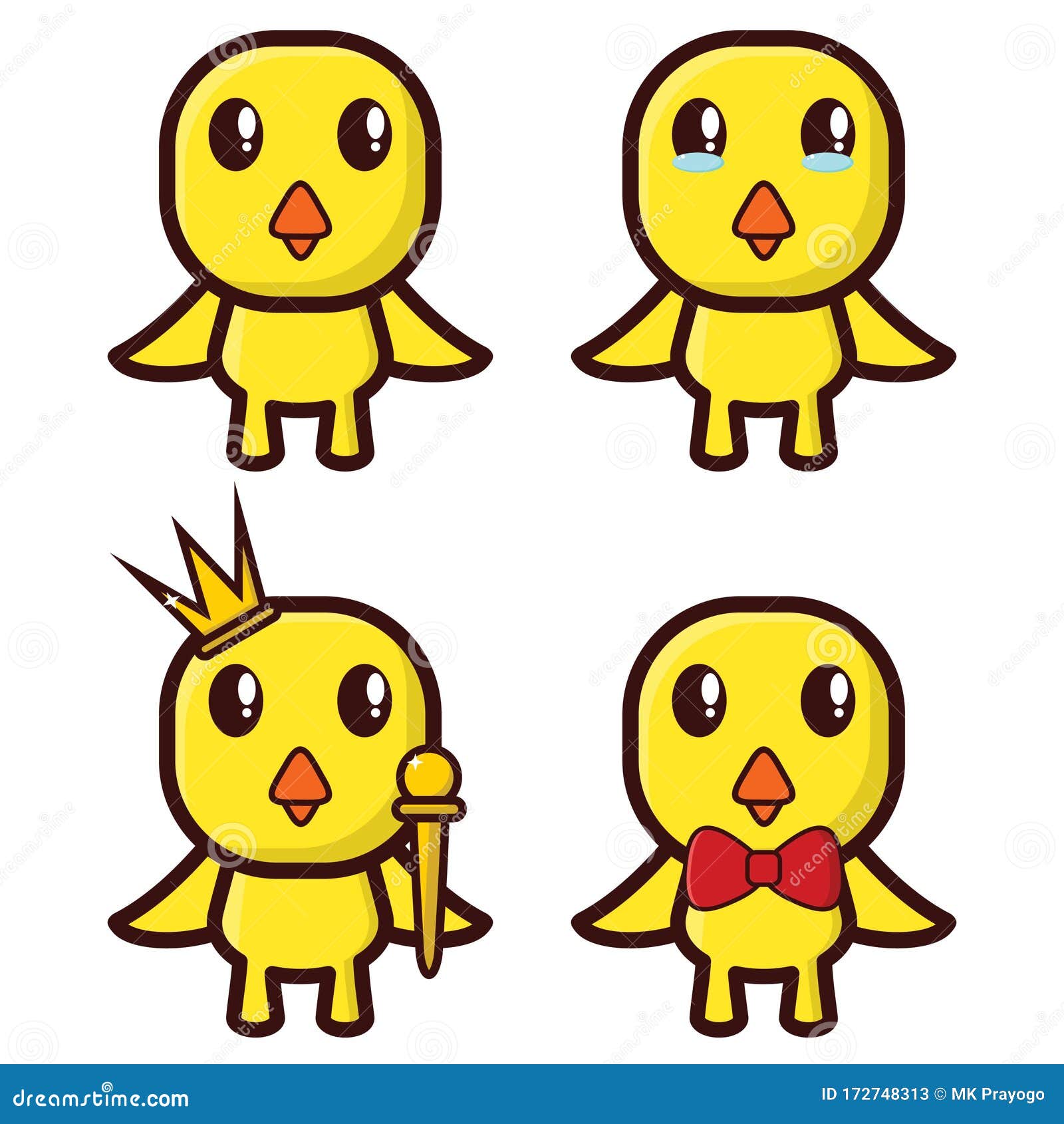 Cute Chicken Set 4 Vector Illustration Stock Vector - Illustration of ...