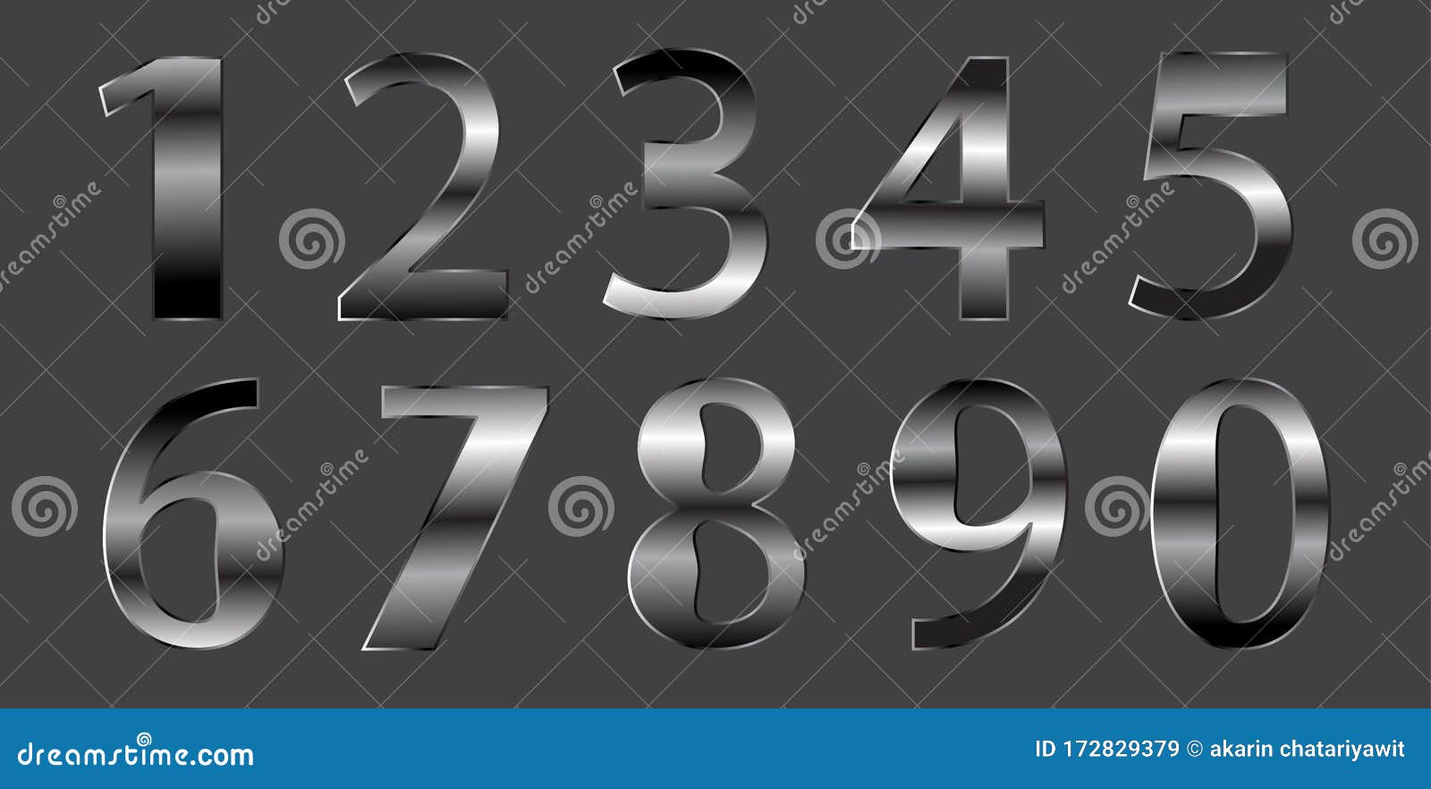 Latin Alphabet Numbers from 1 To 0 Stock Vector - Illustration of ...