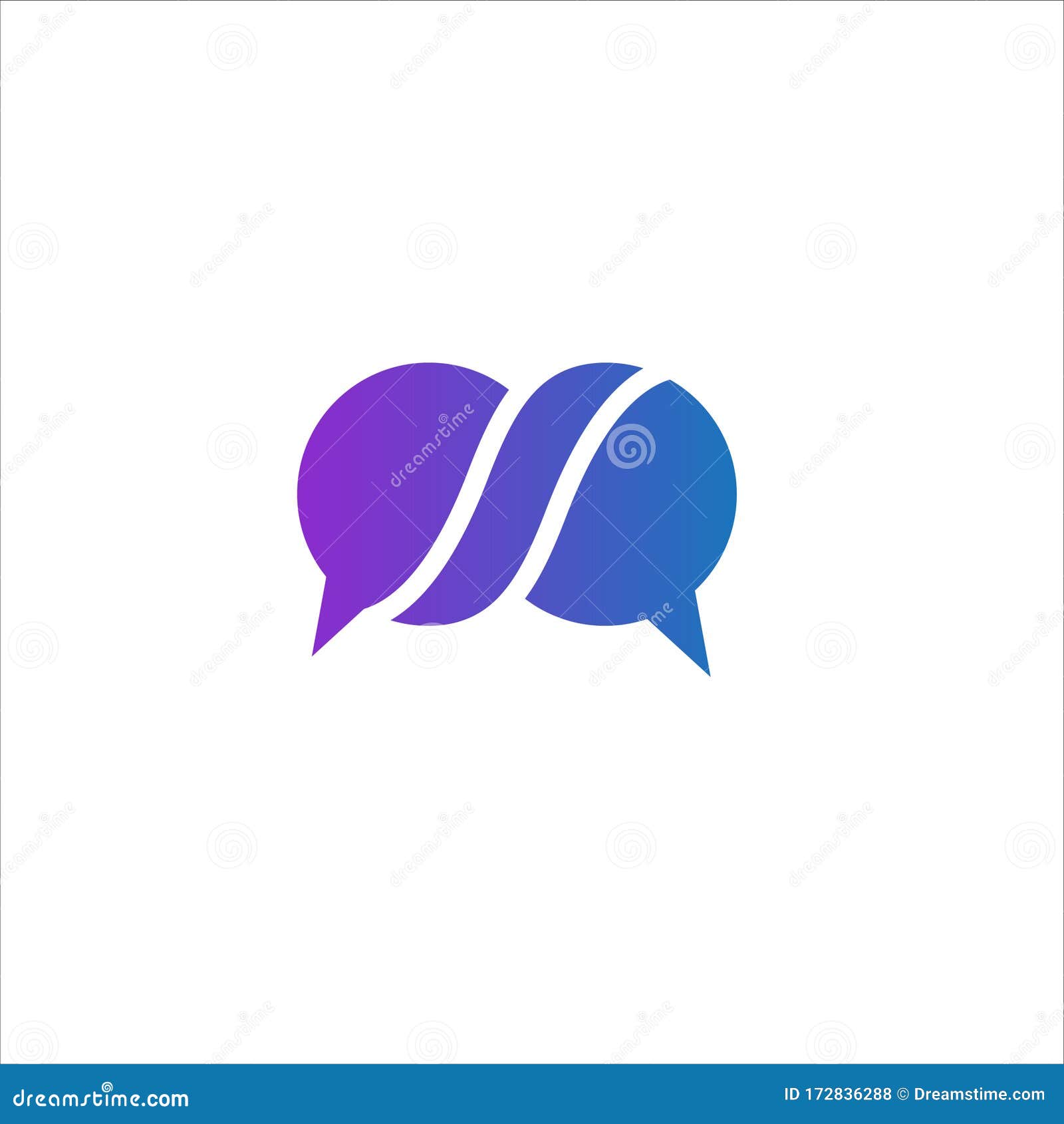 Abstract Chat App Logo Design. Icon Chat Dialogue and Discussion Vector ...