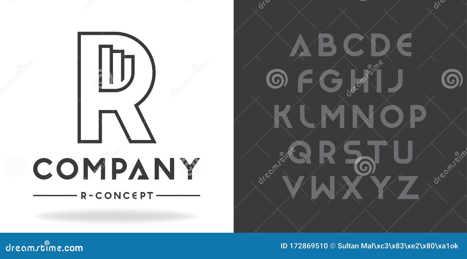 Real Estate, Business Logo Template. Font Character Design with Font ...