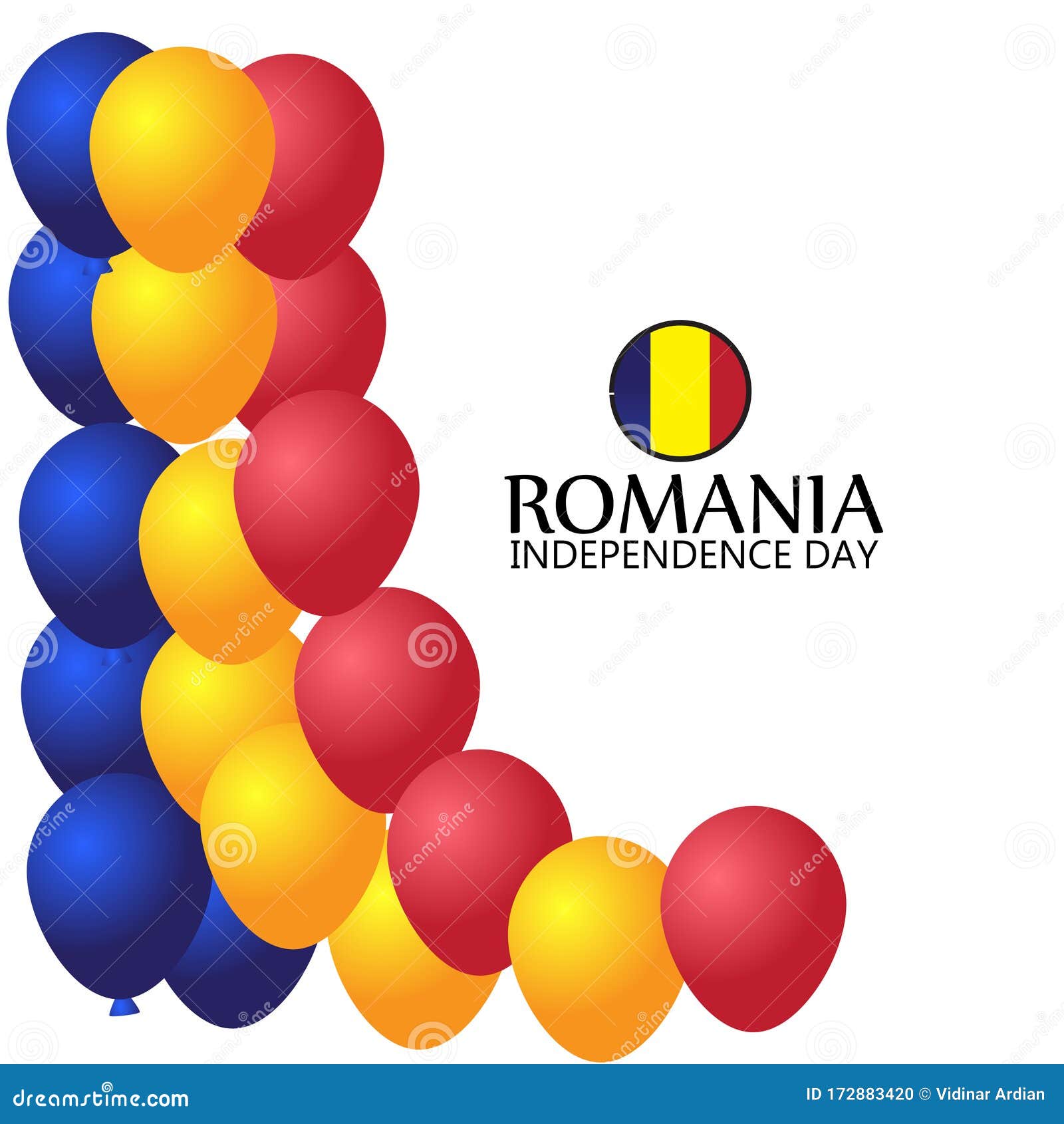 Romania Independence Day Vector Tamplate Stock Vector - Illustration of ...