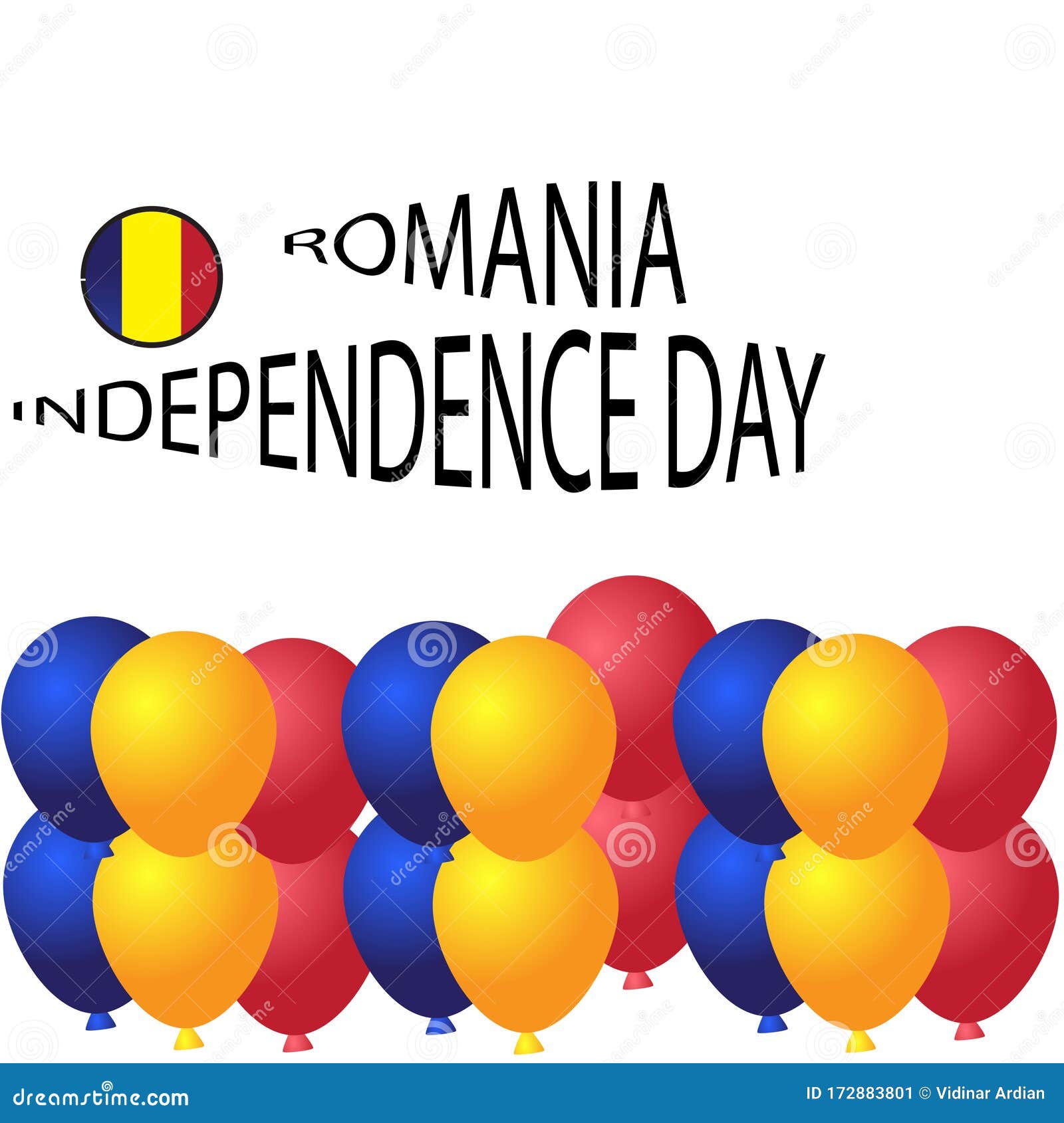 Romania Independence Day Vector Tamplate Stock Vector - Illustration of ...
