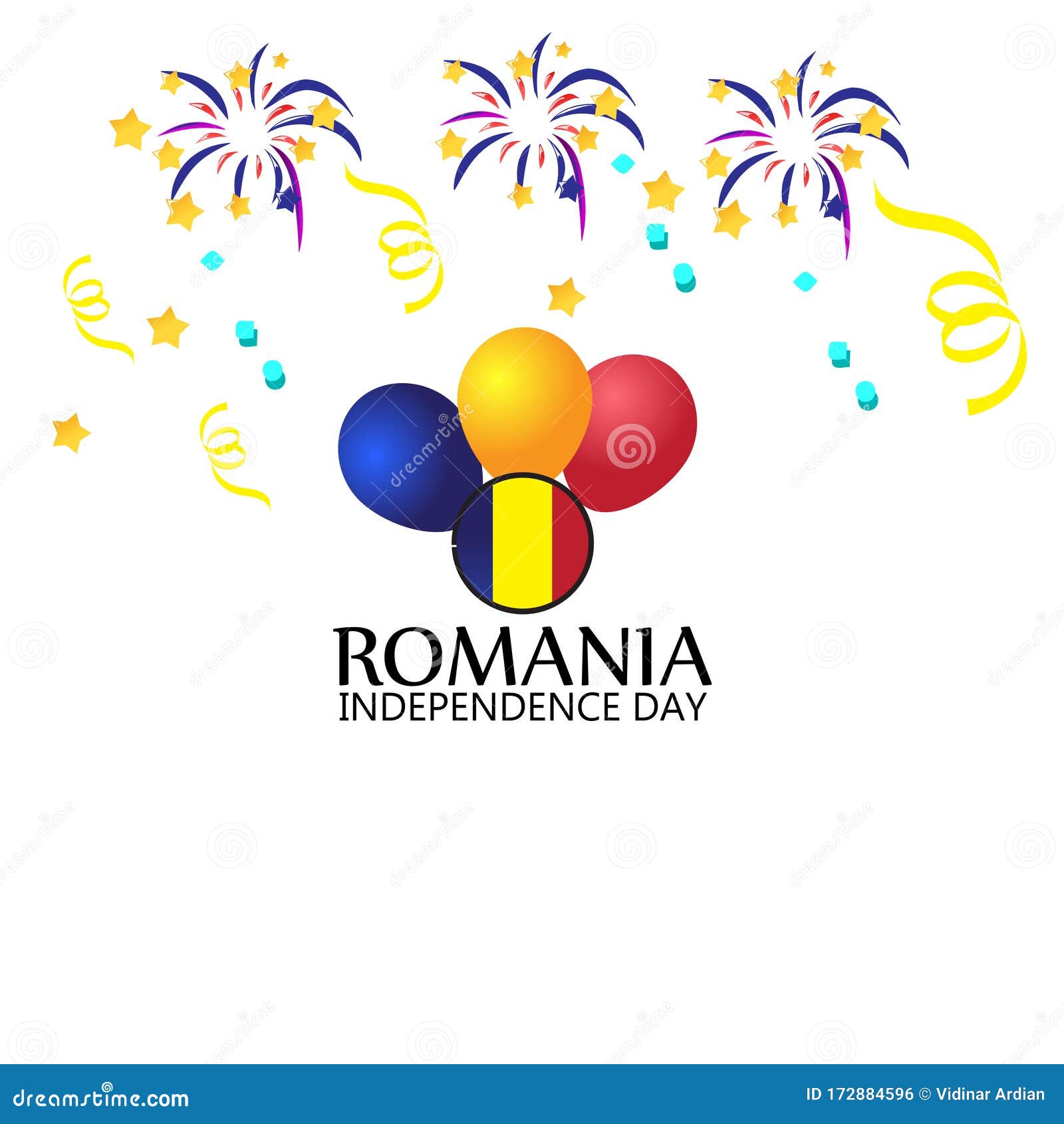 Romania Independence Day Vector Tamplate Stock Vector - Illustration of ...