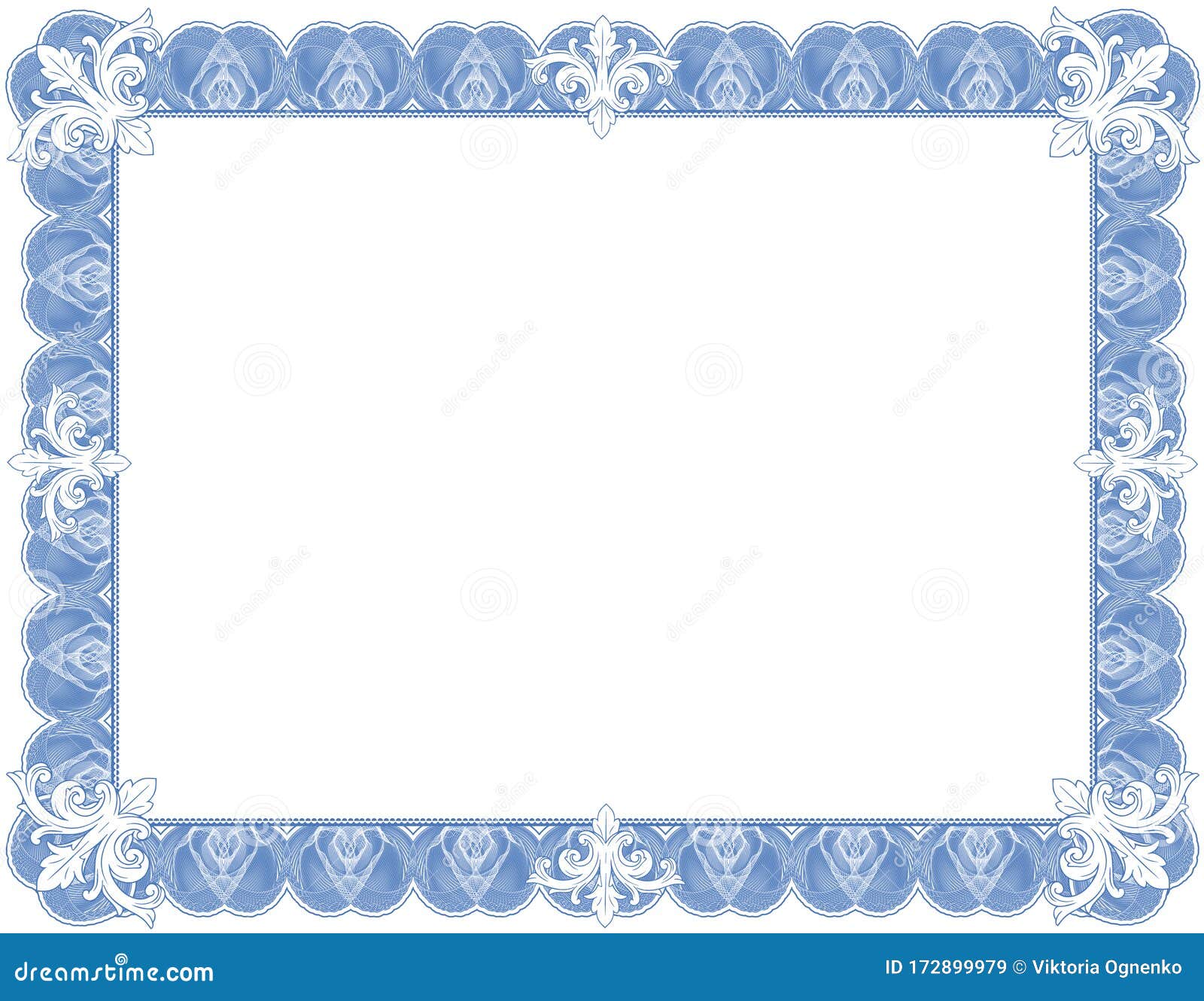 Openwork Frame of the Certificate Document Stock Illustration ...