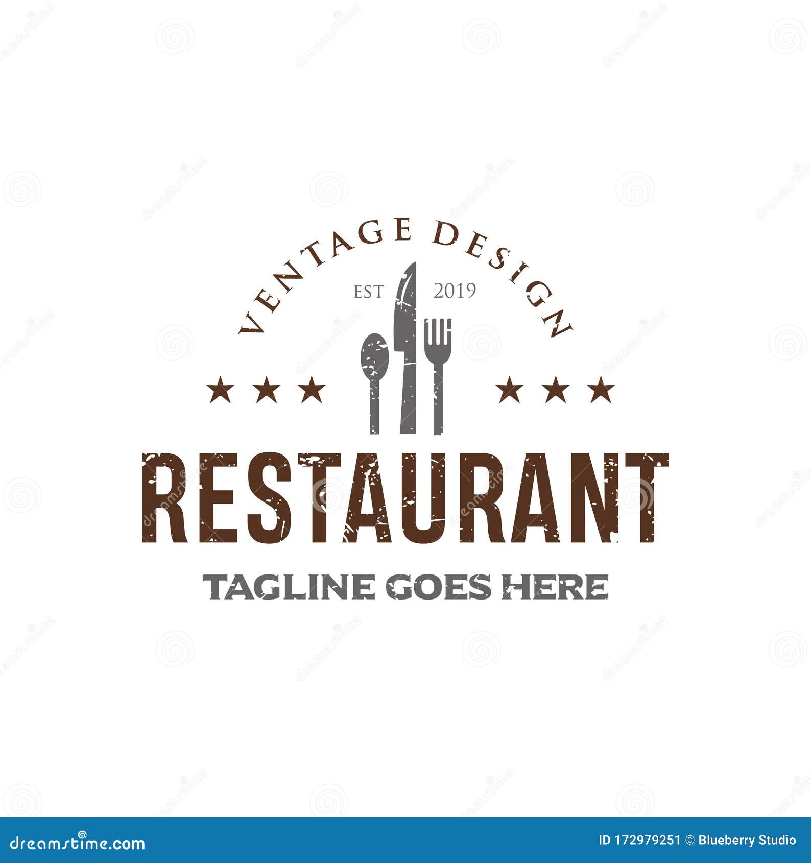 Vintage Restaurant Logo Design Inspirations Rustic Stock Vector ...