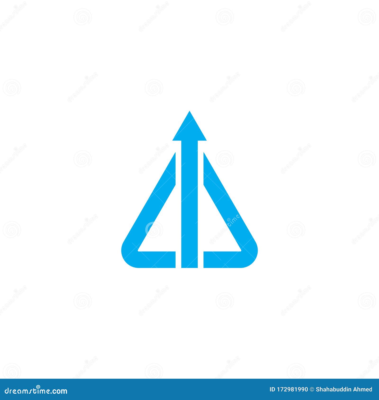 Abstract Triangle Arrow Logo. Vector New Arrow Design Stock Vector ...