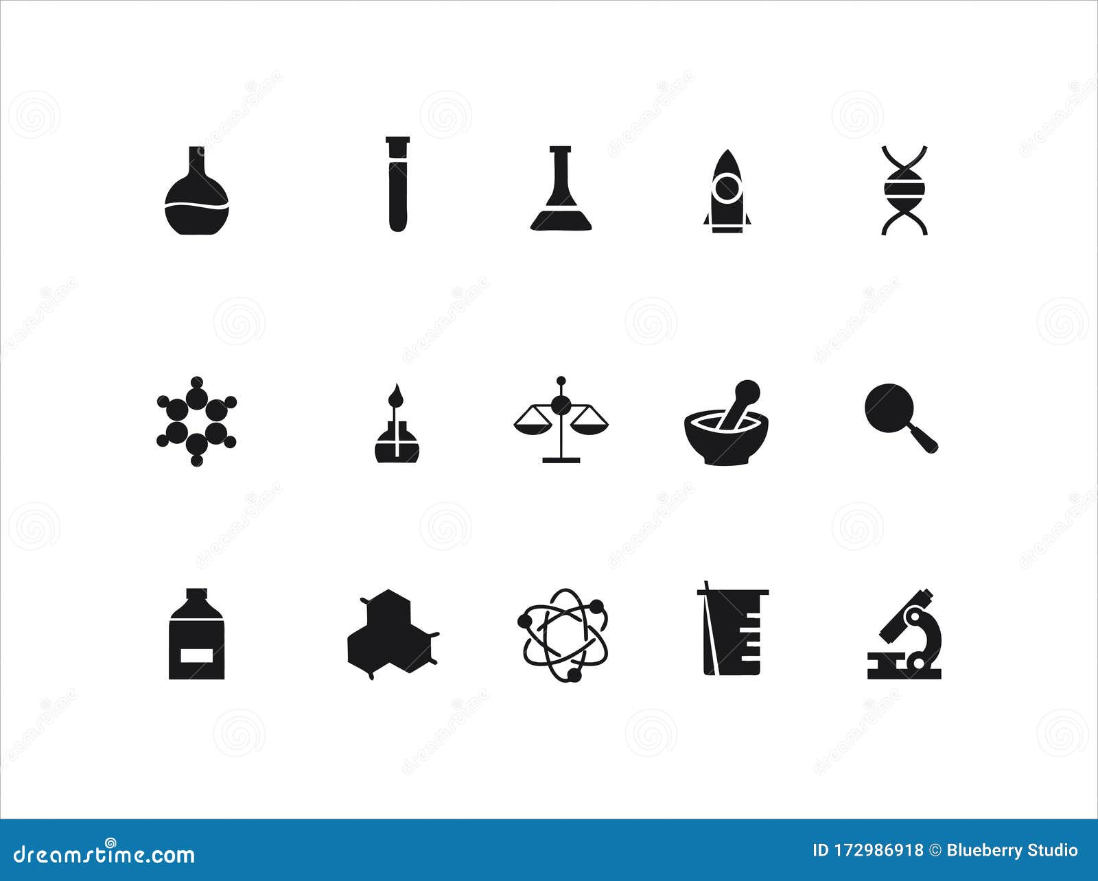 Science Lab Icon Set / Vector Thin Line Icons Set and Graphic Design ...