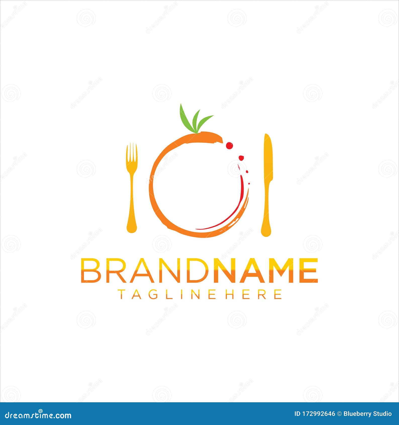 Circle Fruit Food Logo Vector Design . Food Logo Vector .Fork and Spoon ...