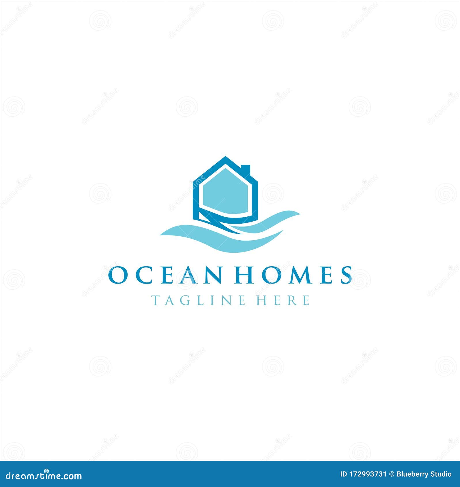 Ocean House Logo Design . Home Beach Logo . Real Estate Beach Logo ...