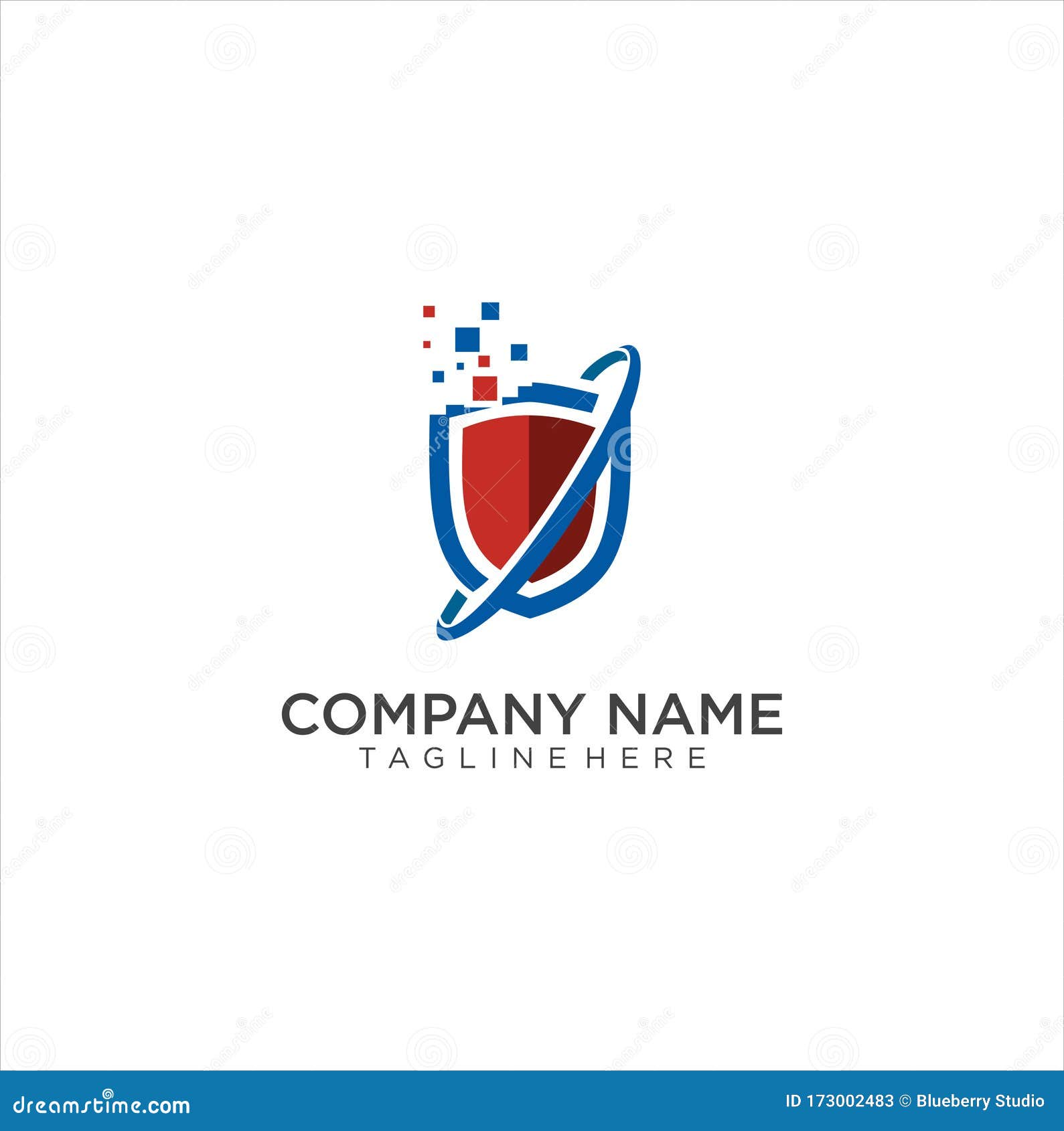 Shield Tech Logo Design Template Stock Vector Illustration . Digital ...