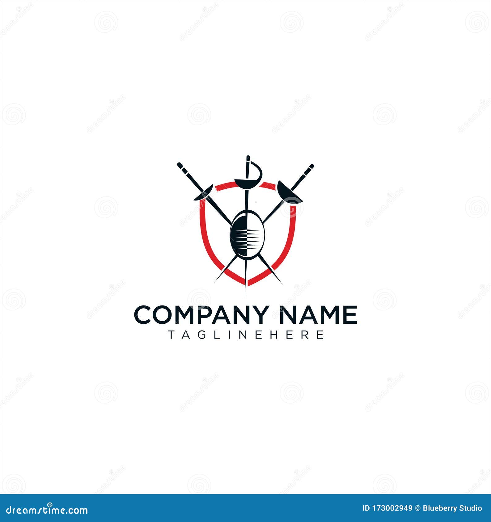 Shield Fencing Logo Design Vector Stock Template . Sport Fencing Logo ...