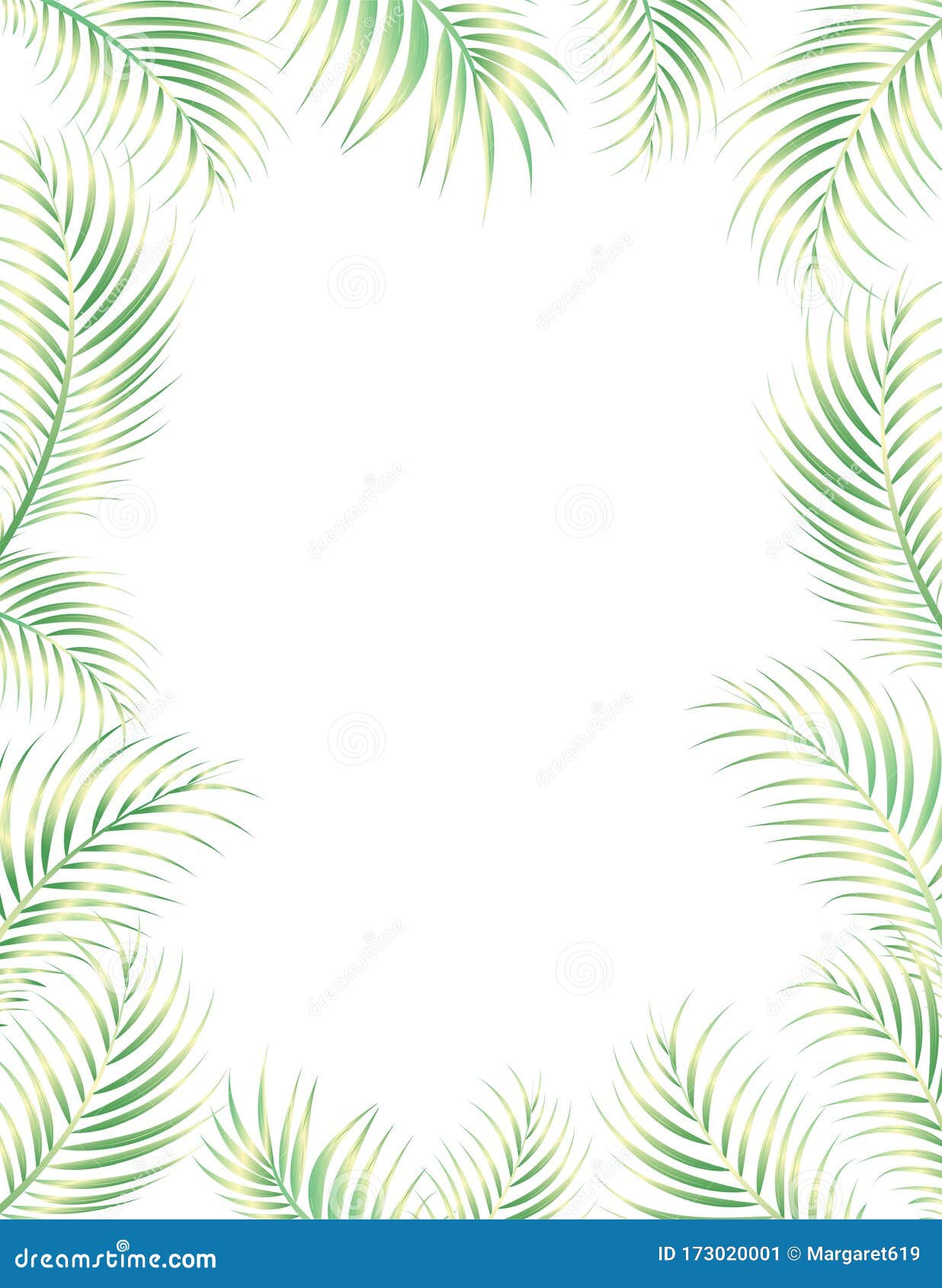 Palm Tree Tropical Border for Summer Projects Stock Vector ...