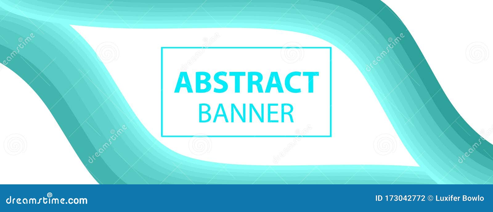 Cyan Wave Abstract Banner Background. Stock Vector - Illustration of ...
