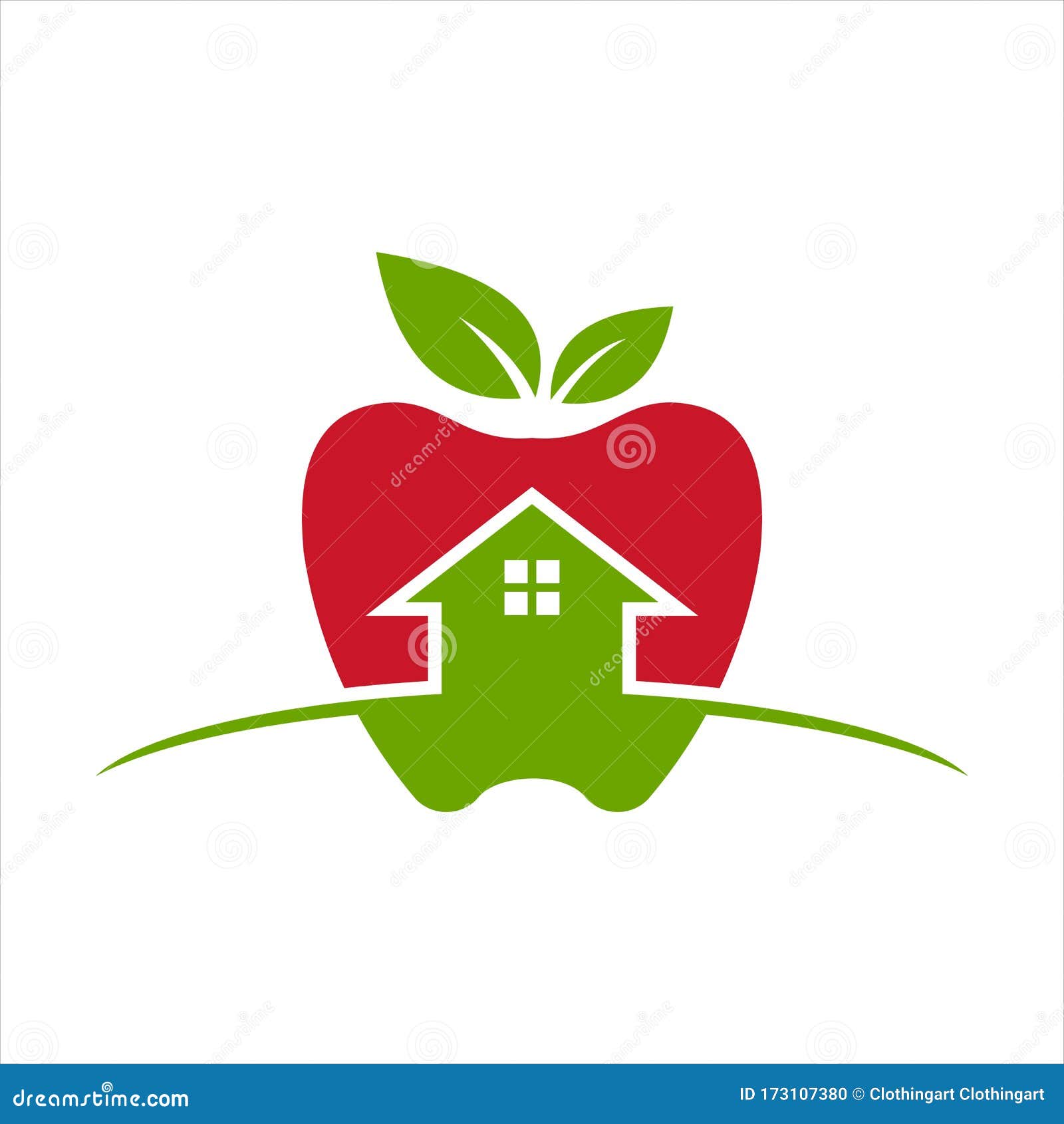 Apple and Modern Home Vector Logo Graphics Stock Vector - Illustration ...
