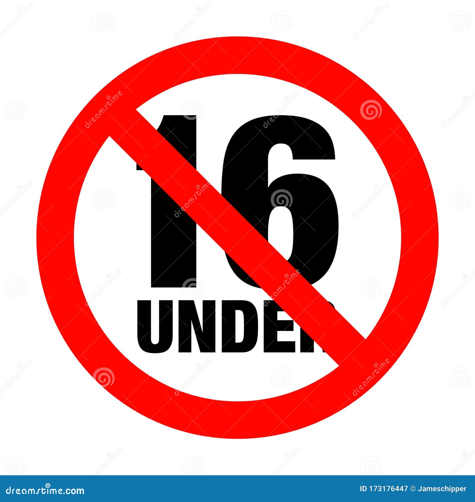 No Under Sixteen Entry Badge Stock Vector - Illustration of icon ...
