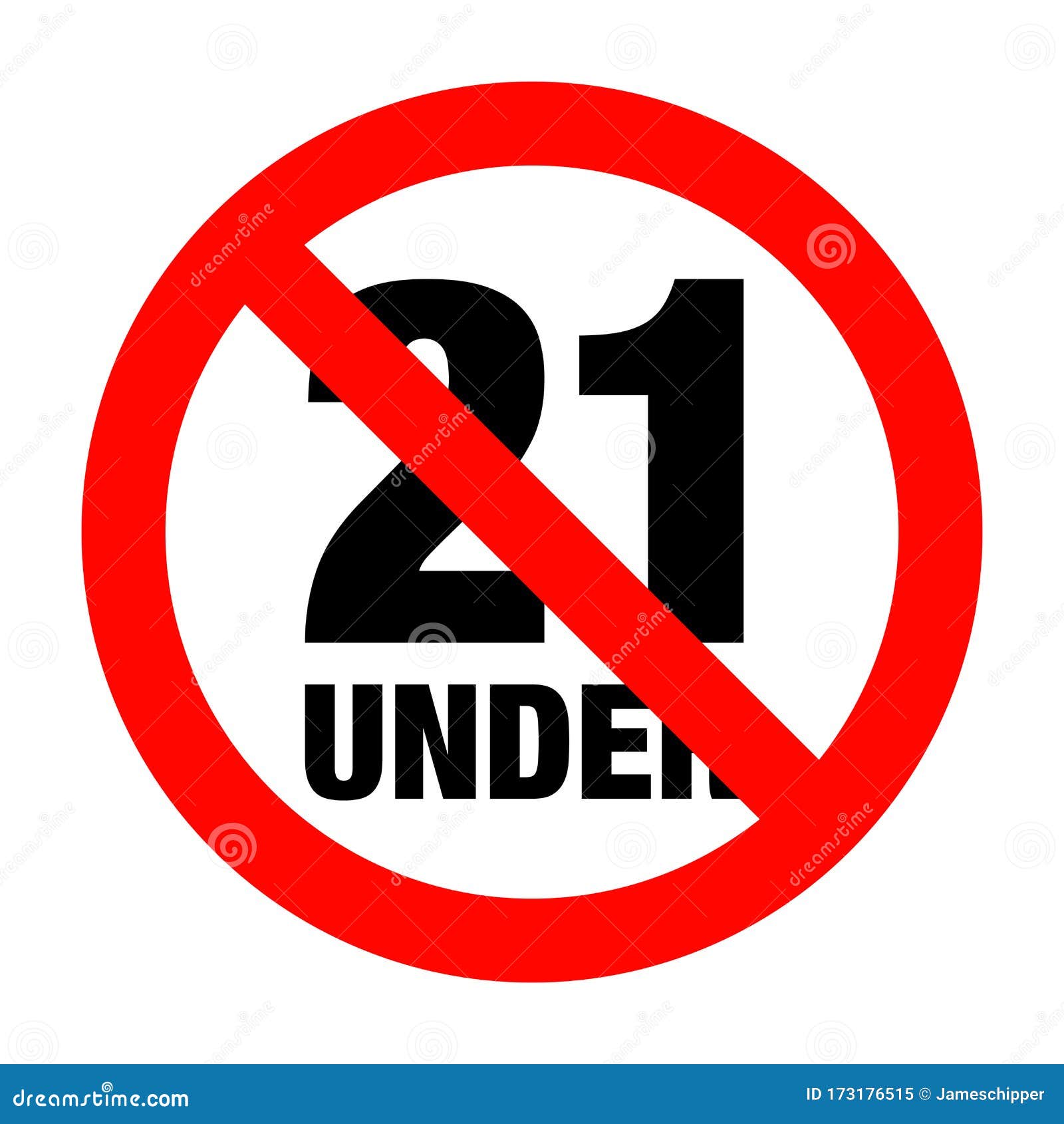 No Under Twenty Entry Badge Stock Vector - Illustration of stop, advise ...
