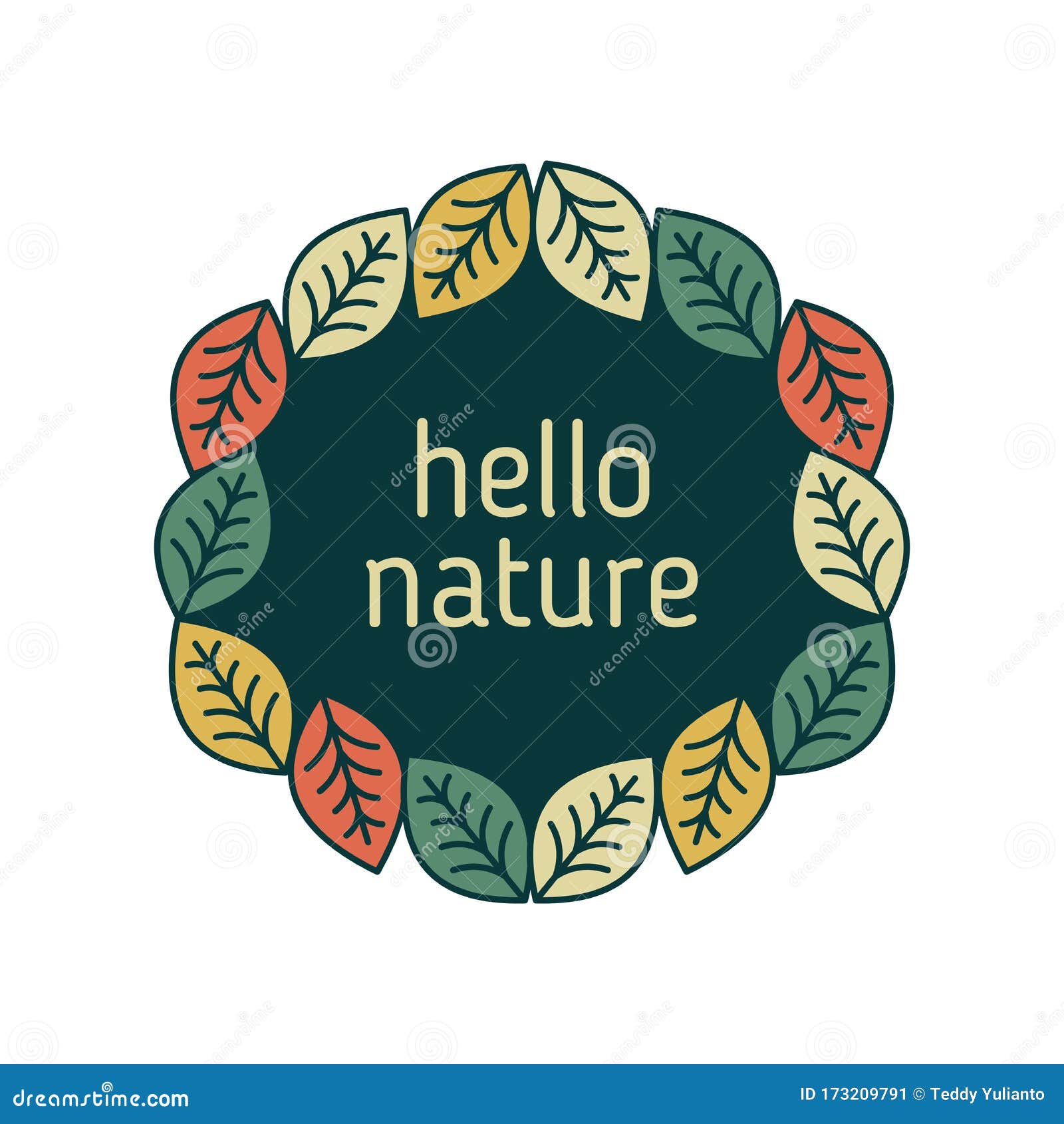 Colorful Illustration Leaf Frame Logo Stock Vector - Illustration of ...