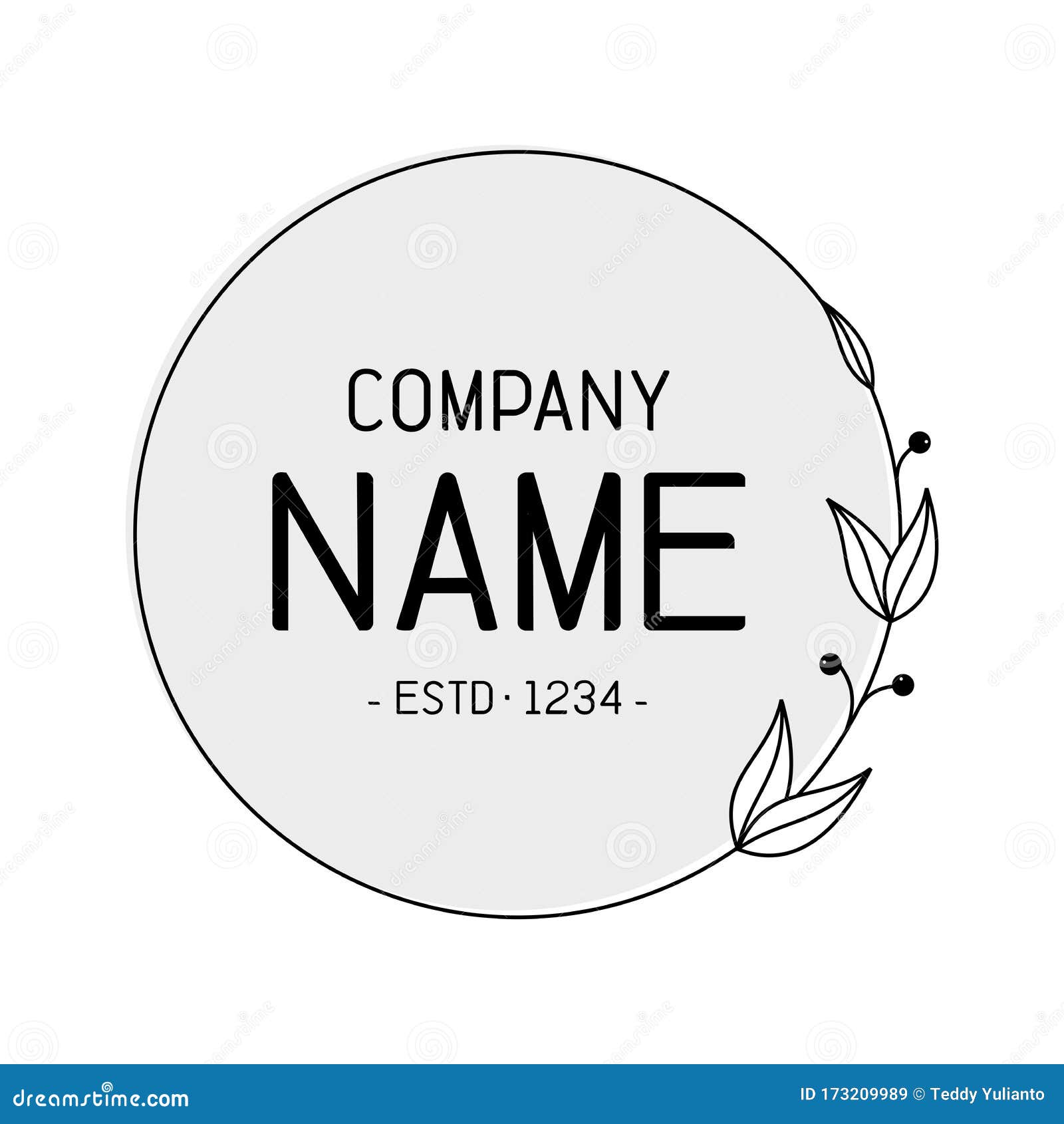 Beauty Grey Scale Frame Floral Logo Stock Vector - Illustration of ...