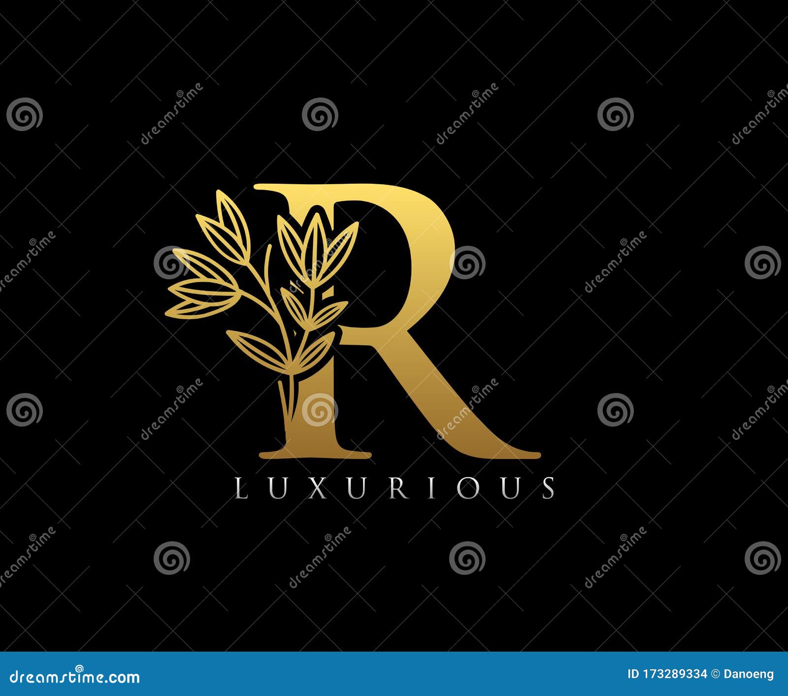 Gold Letter R Logo Icon . Initial Letter R Design Vector Luxury Gold ...