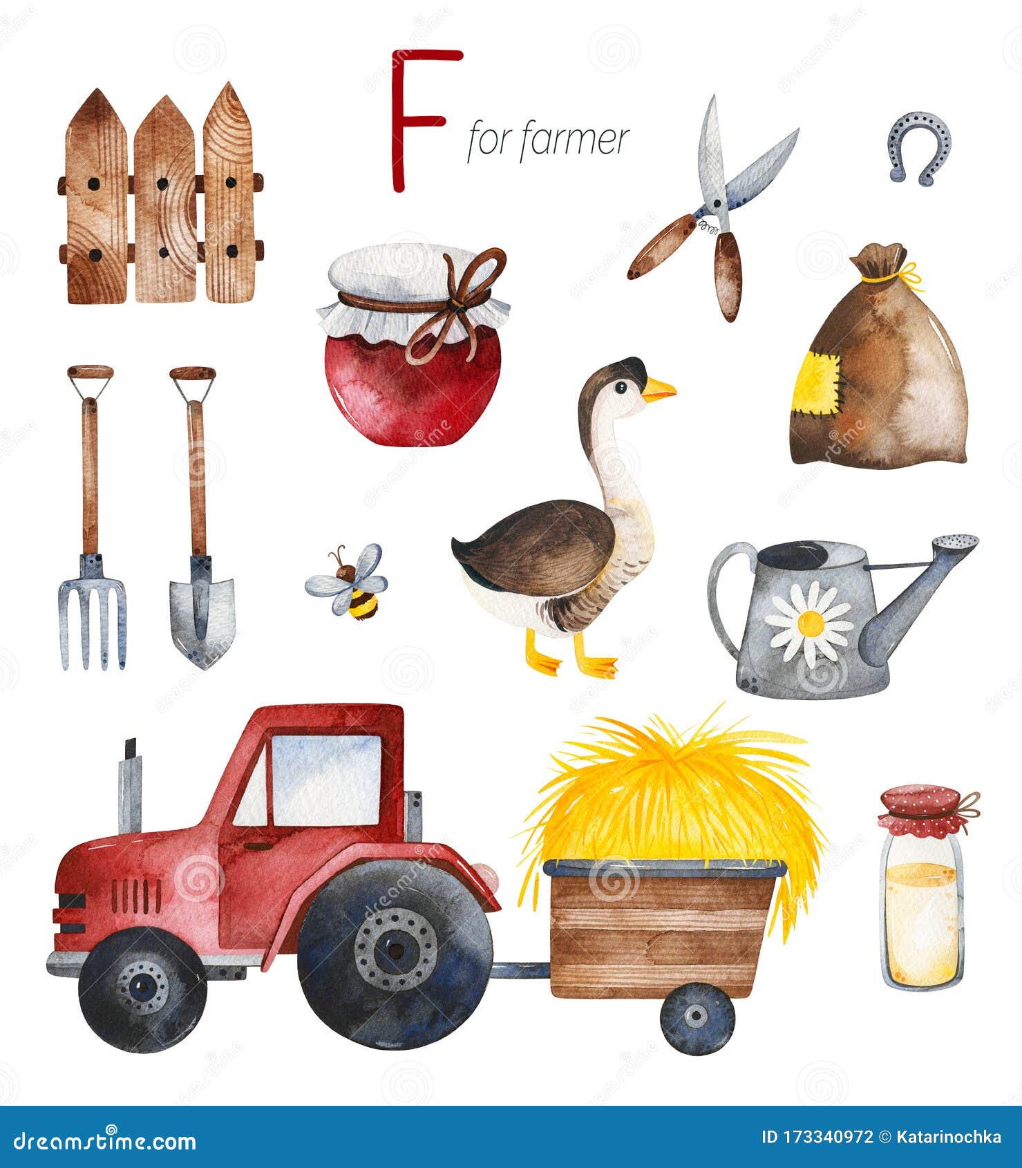 Farmer for F letter. stock illustration. Illustration of alphabet ...