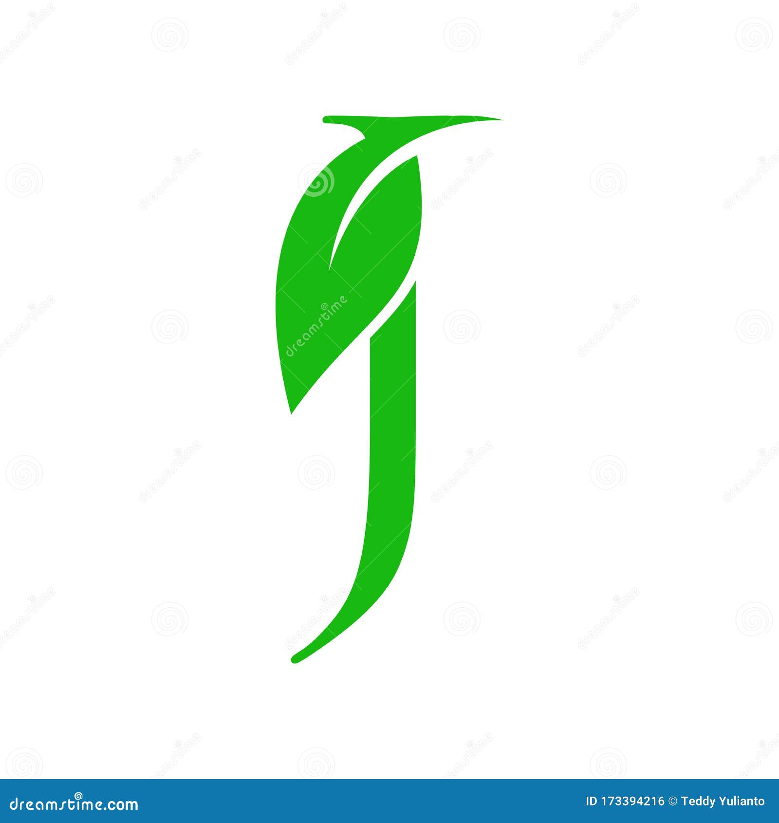 Beautiful Initial Letter J Leaf Stock Vector - Illustration of graphic ...