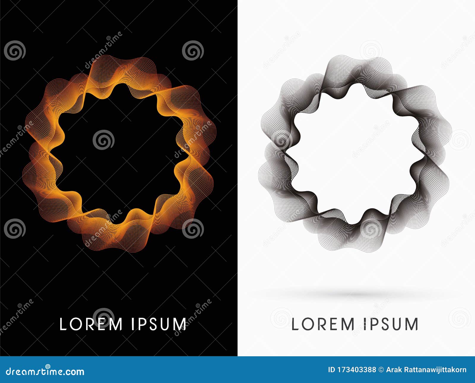 Luxury Circle Frame, Cycle Border Graphic Stock Vector - Illustration ...