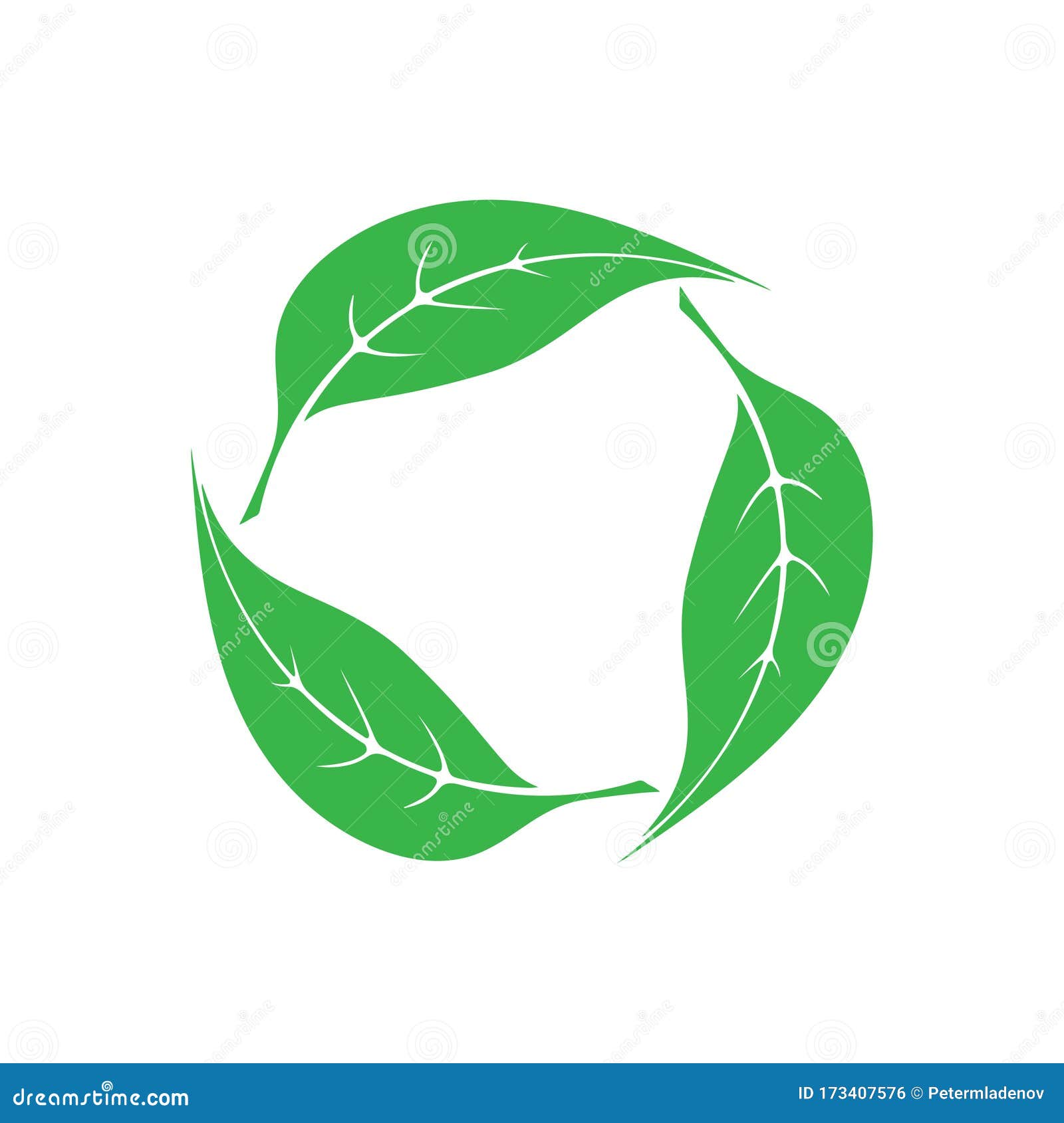 Green Circle with Leaves - Eco, Bio, Vegan, Natural, Organic, Fresh ...