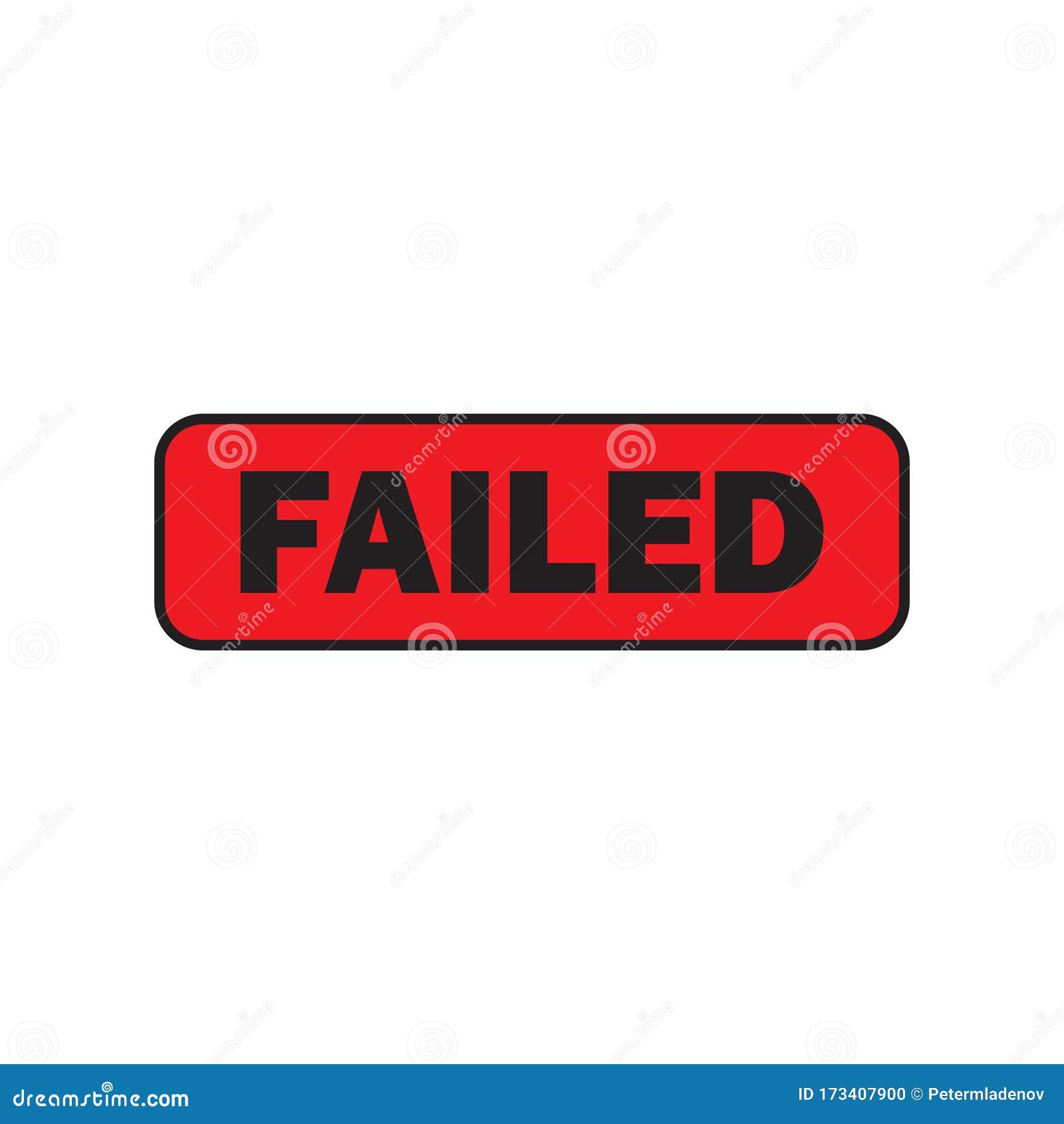 Failed - Simple Vector Illustration Design for Banner, Stickers, Label ...