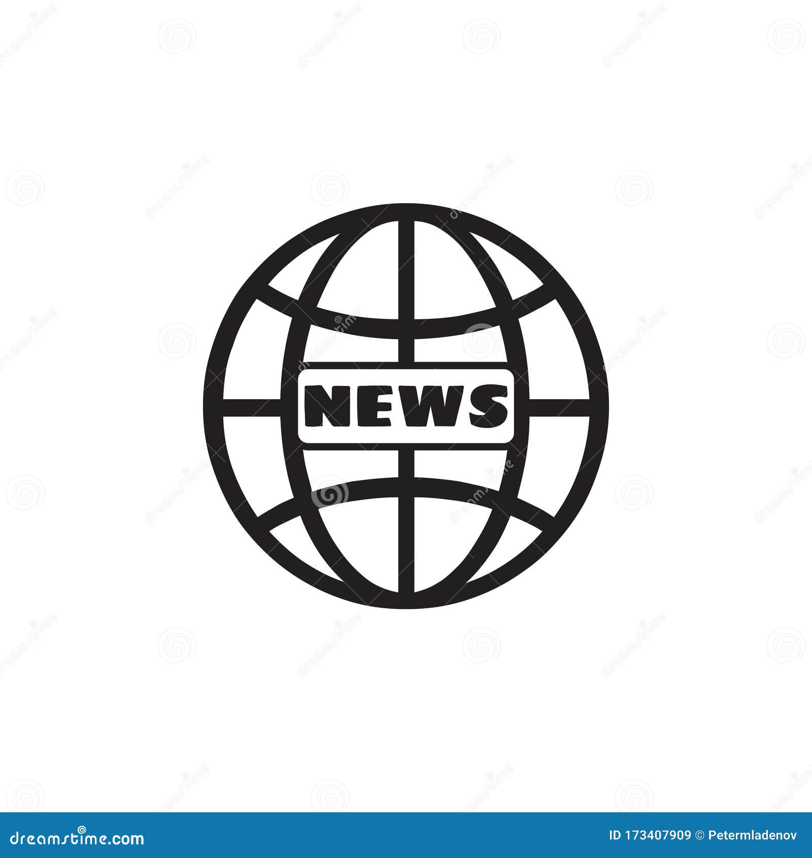 World News Flat Vector Icon. News Symbol Logo Illustration on White ...