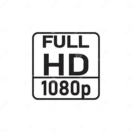 Full HD 1080p Symbol on White Background. Stock Vector - Illustration ...