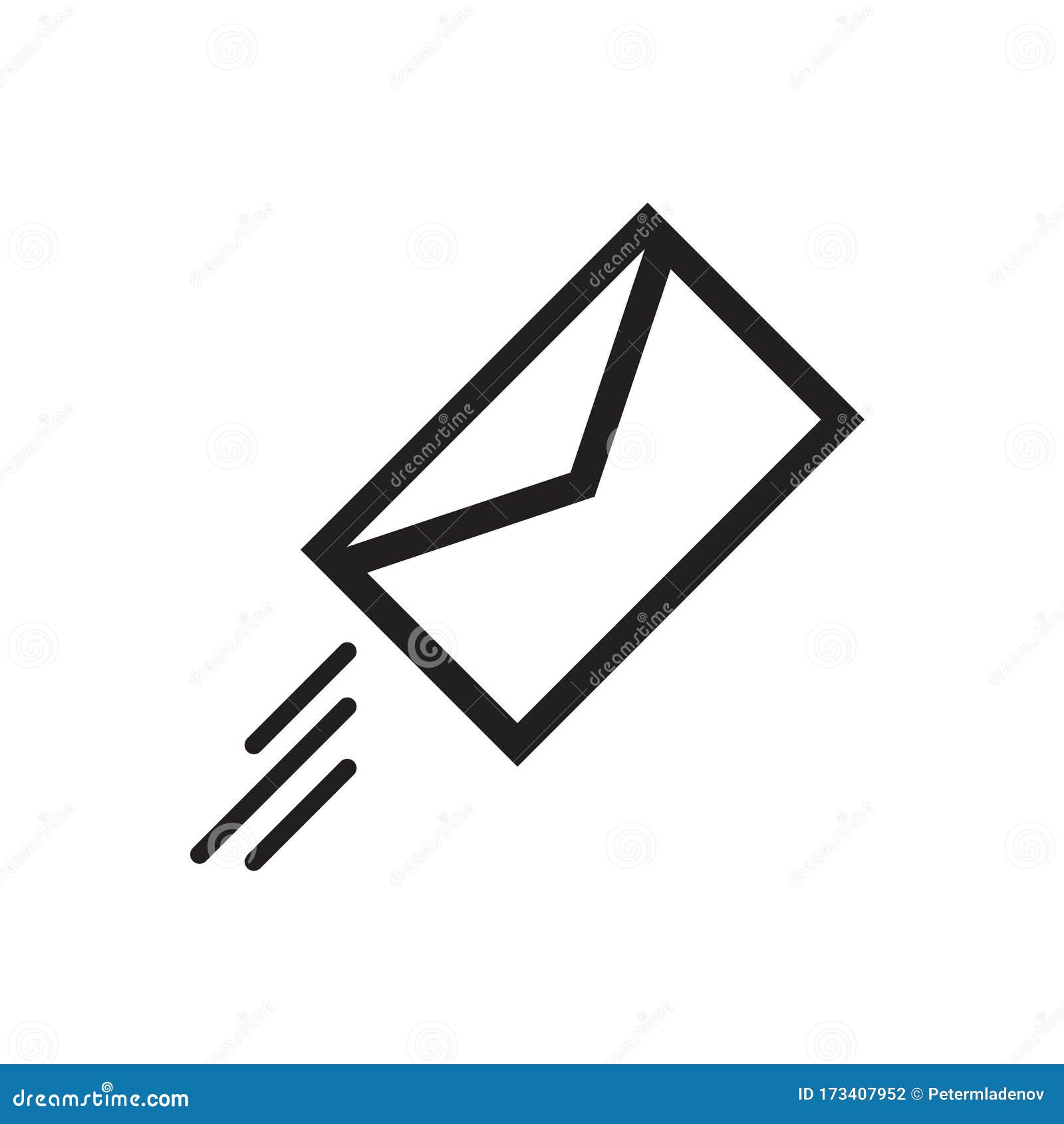 Express Mail Message Icon. Linear Style Sign for Mobile Concept and Web ...