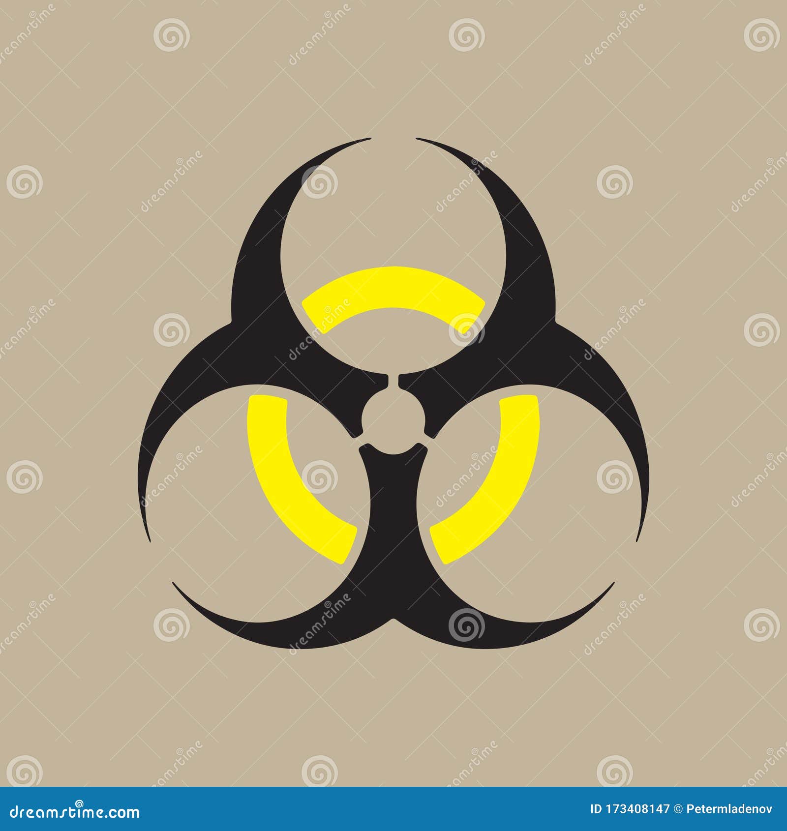 Biohazard Simple Vector Illustration Icon Stock Vector - Illustration ...