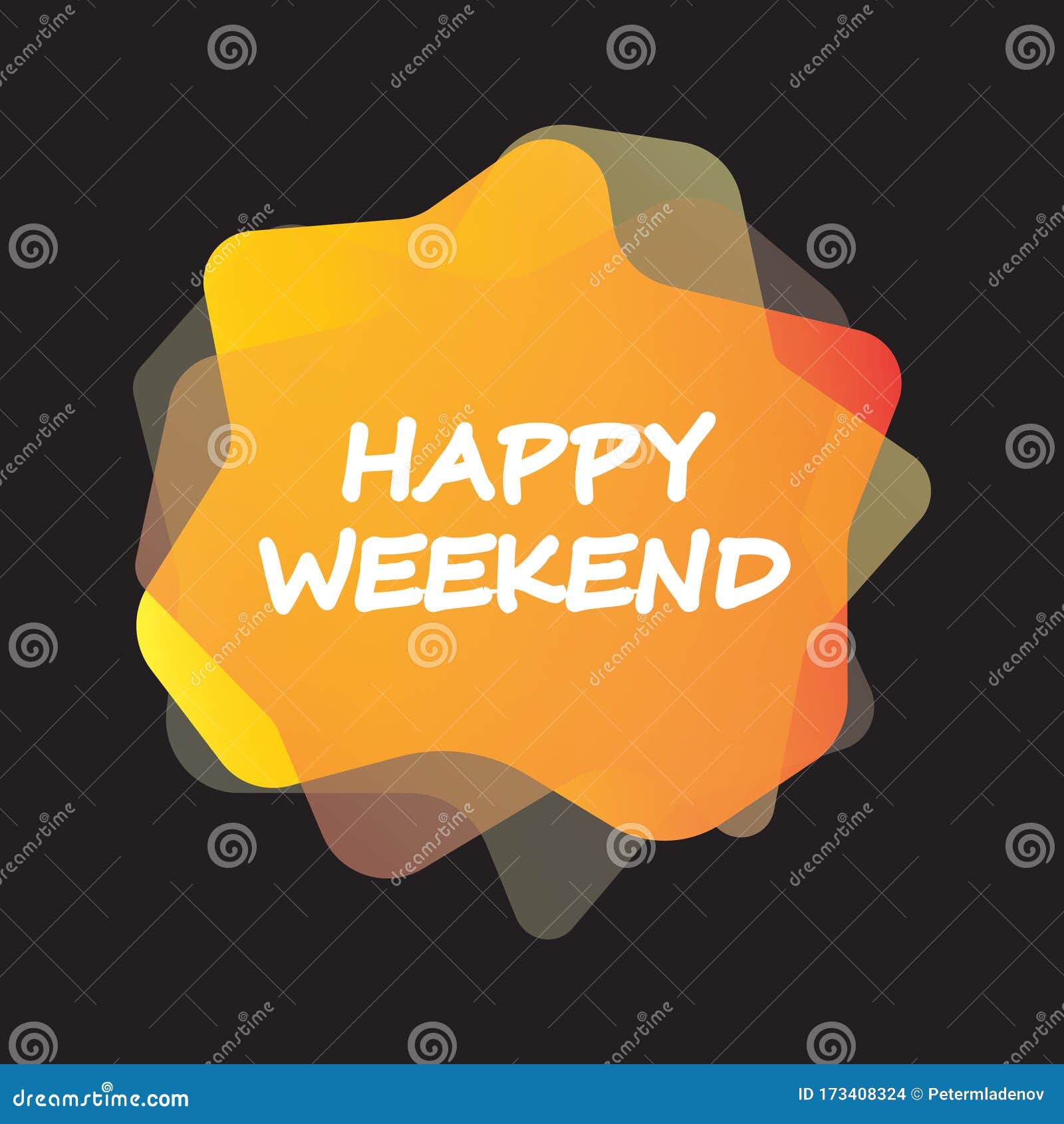 Happy Weekend - Vector Illustration Design for Poster, Textile, Banner ...