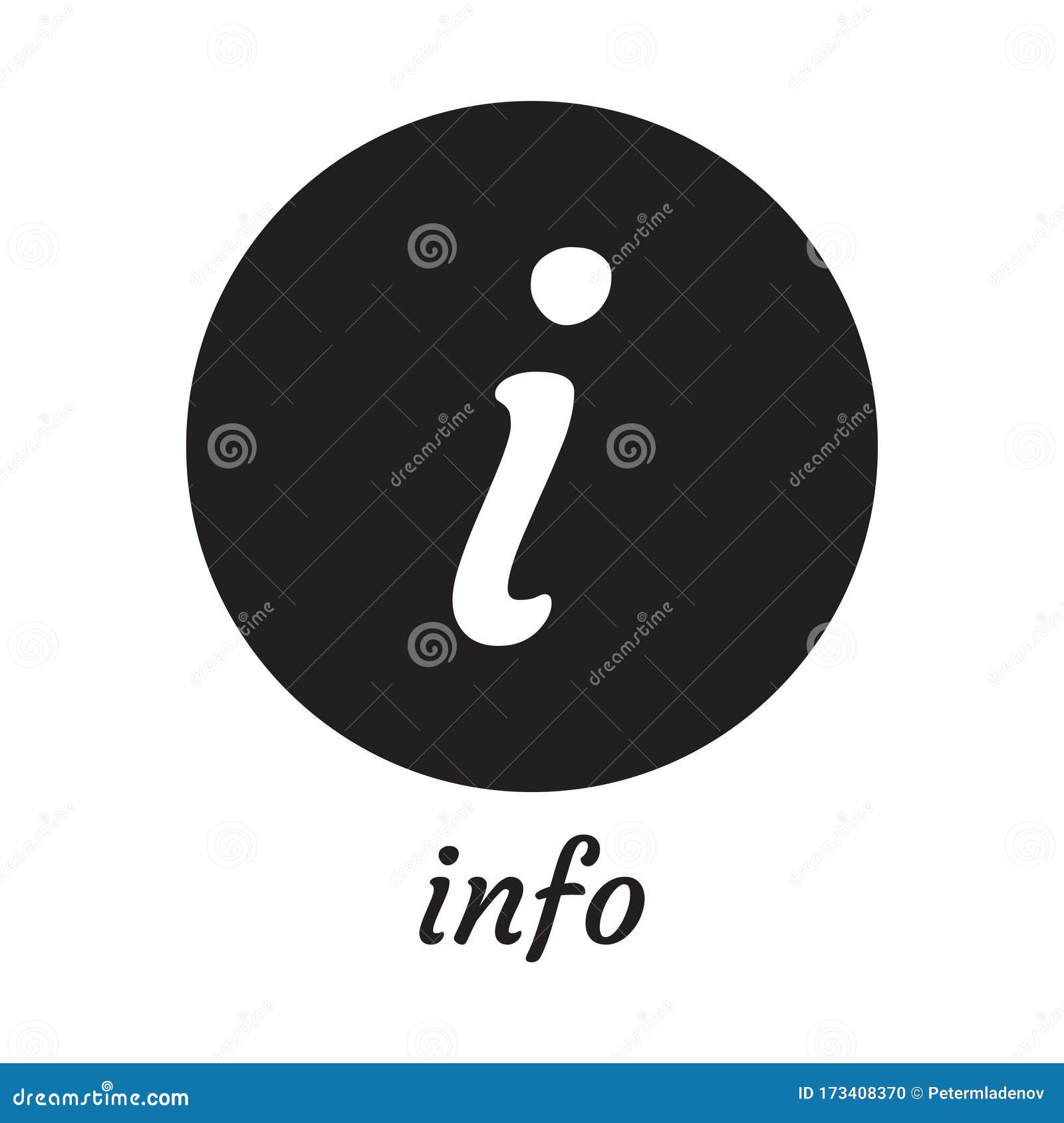 Info Icon - Information Sign in Black and White - Usable for Help, Desk ...