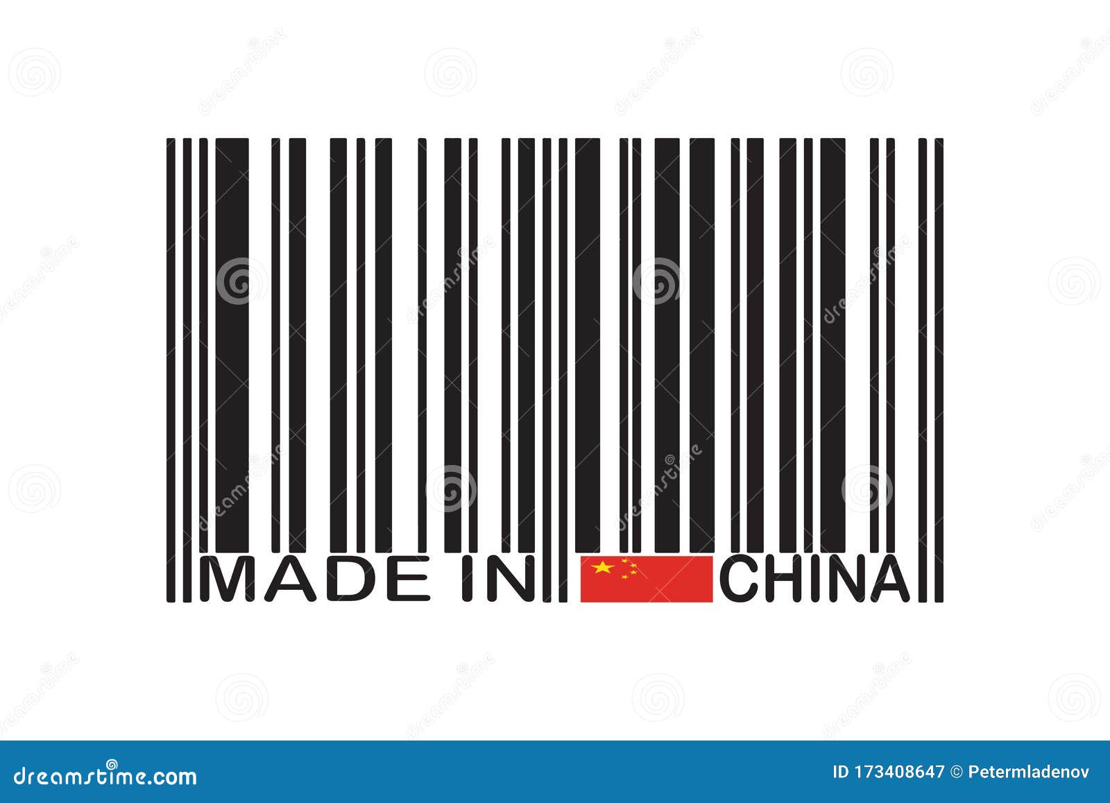 Barcode Made in CHINA - Vector Illustration Design for Poster, Textile ...