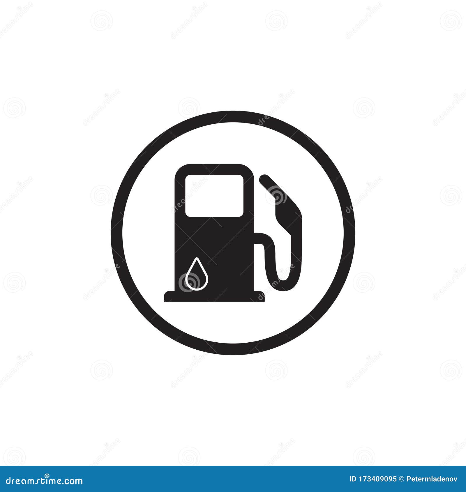 Gasoline Pump Icon. Fuel Refill Station Illustration, Simple Vector ...