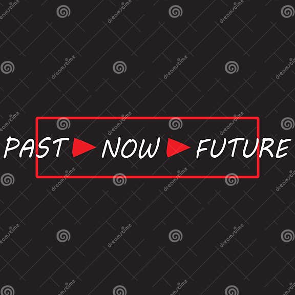 Past Now Future - Vector Illustration Design for Poster, Textile ...