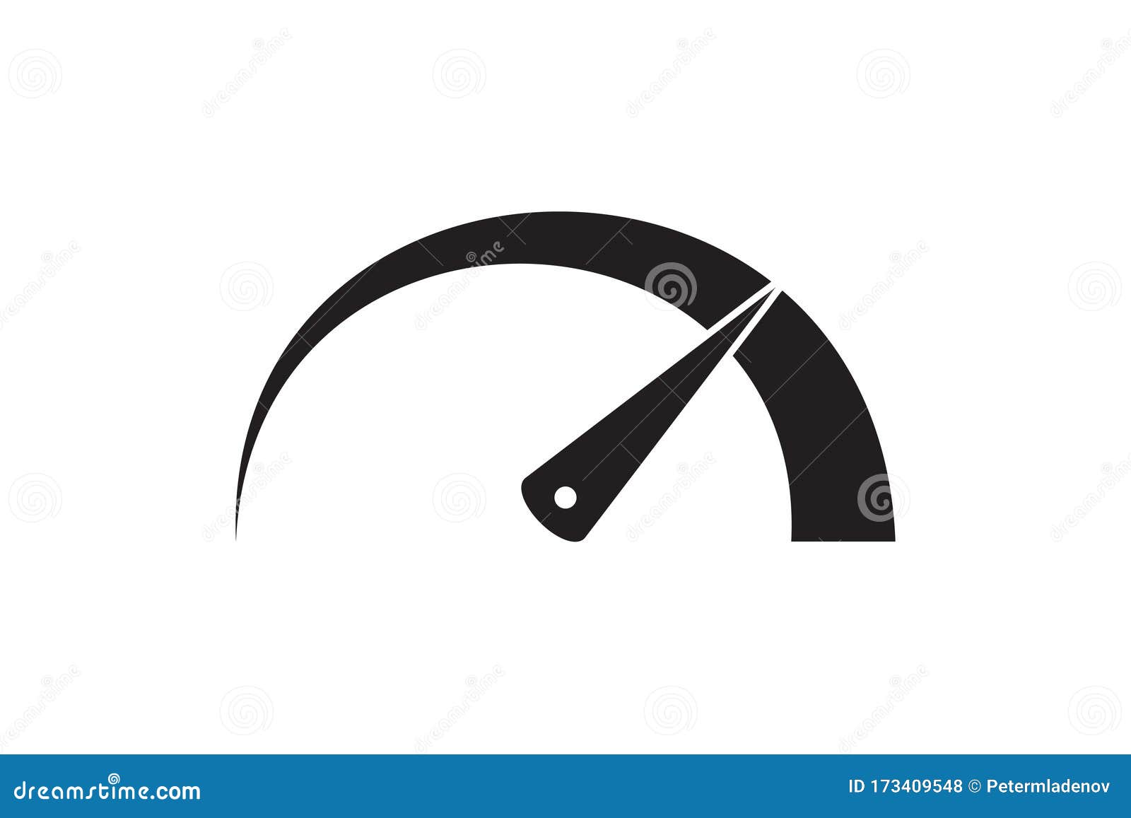 Speedometer or High Speed Icon Isolated on White Background Stock ...