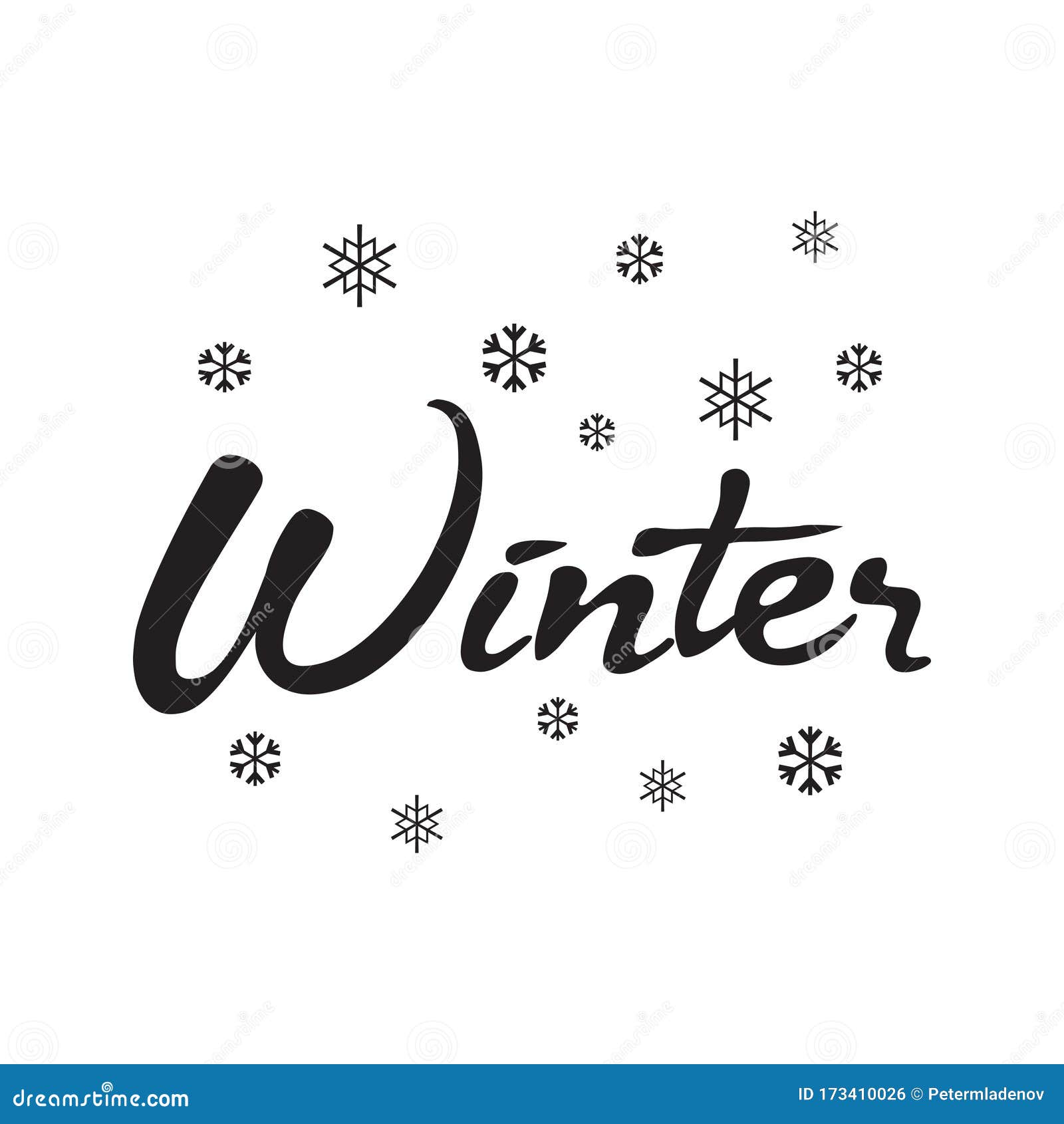 Winter Text for Invitation, Greeting Card, T-shirt, Prints and Posters ...