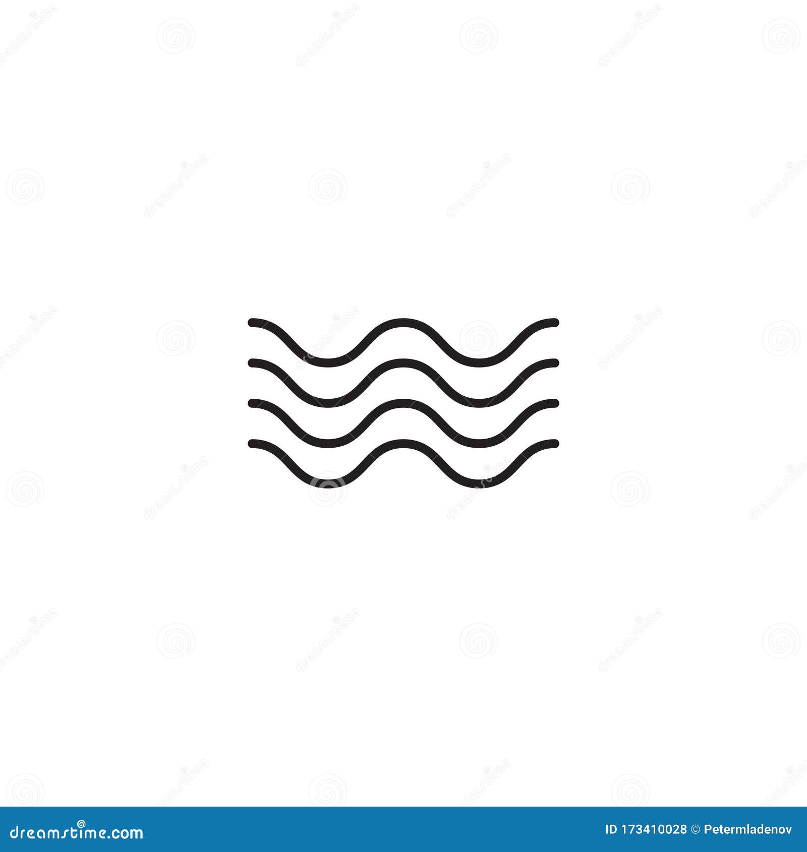 Wave Icon. Sign Vector Design. Stock Vector - Illustration of drawing ...