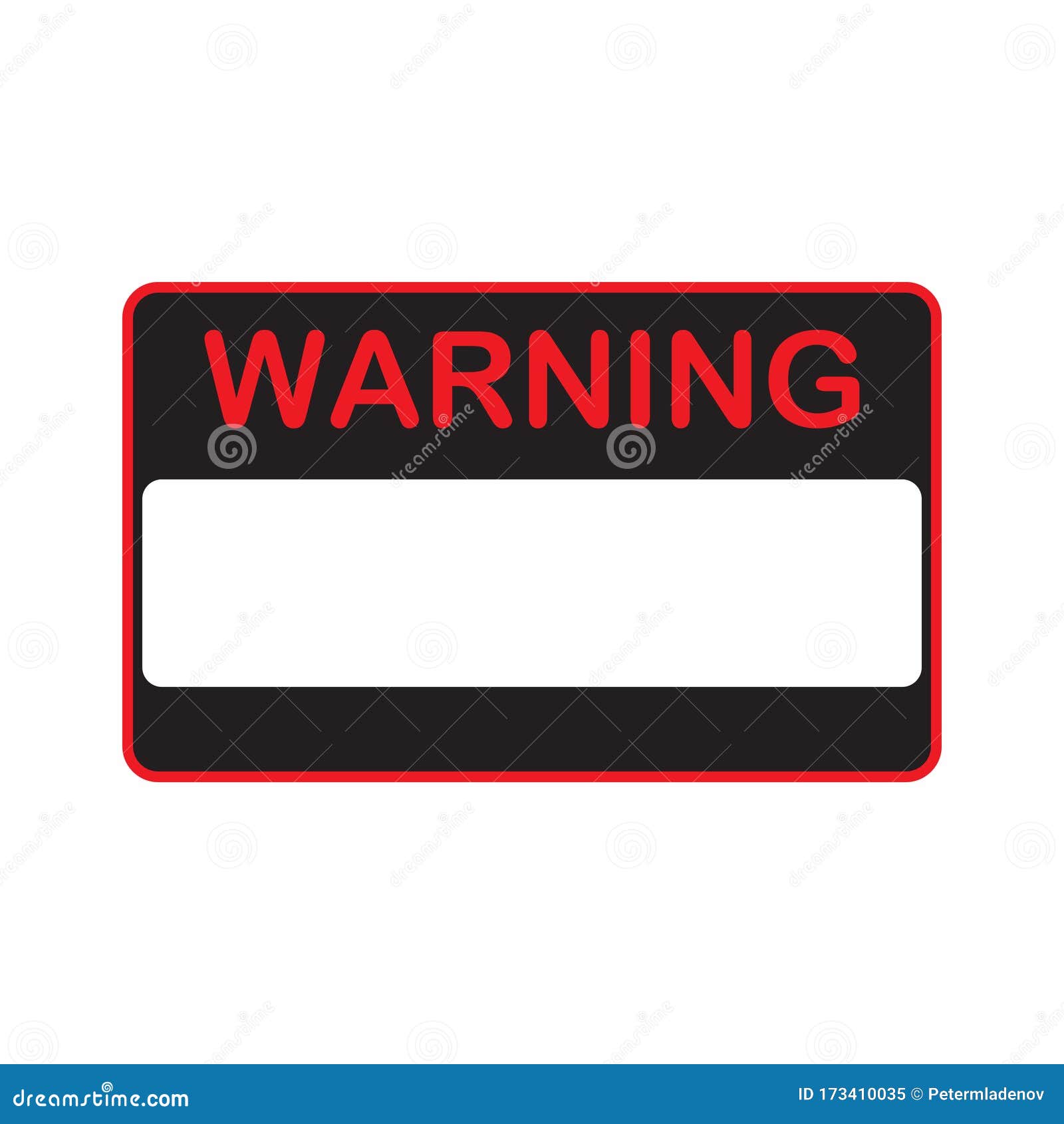 Caution Sign with Empty Space Isolated on White Background. Warning ...