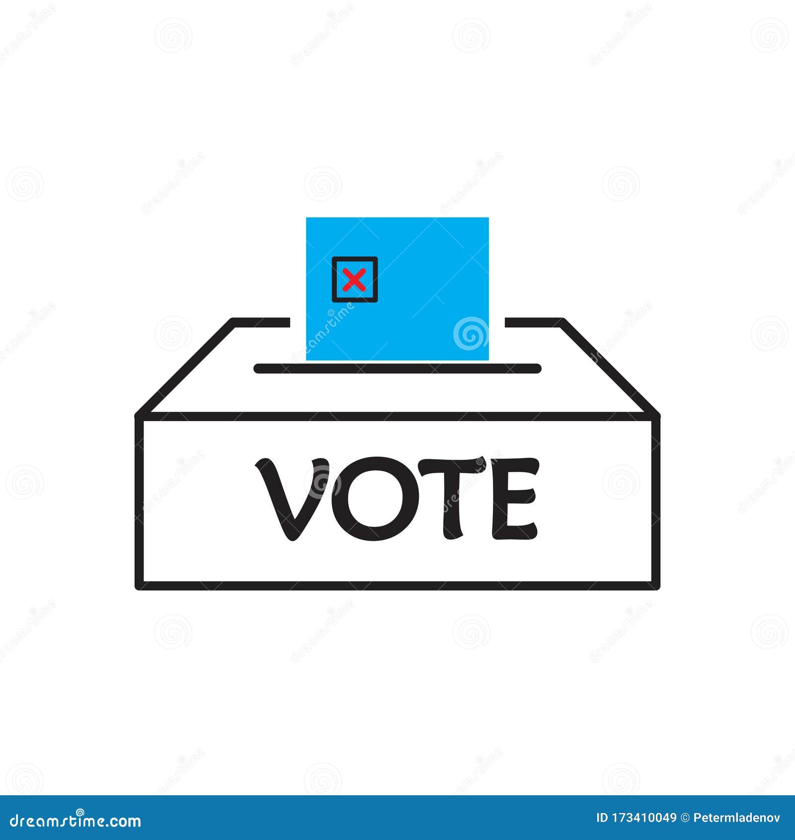 Vote Simple Vector Outline Icon from Political Concept for Web and ...